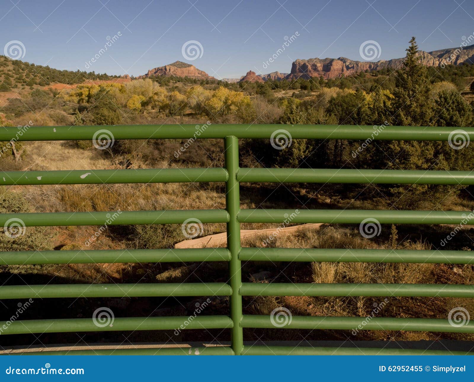 Green Railing stock image. Image of mountain, nature - 62952455