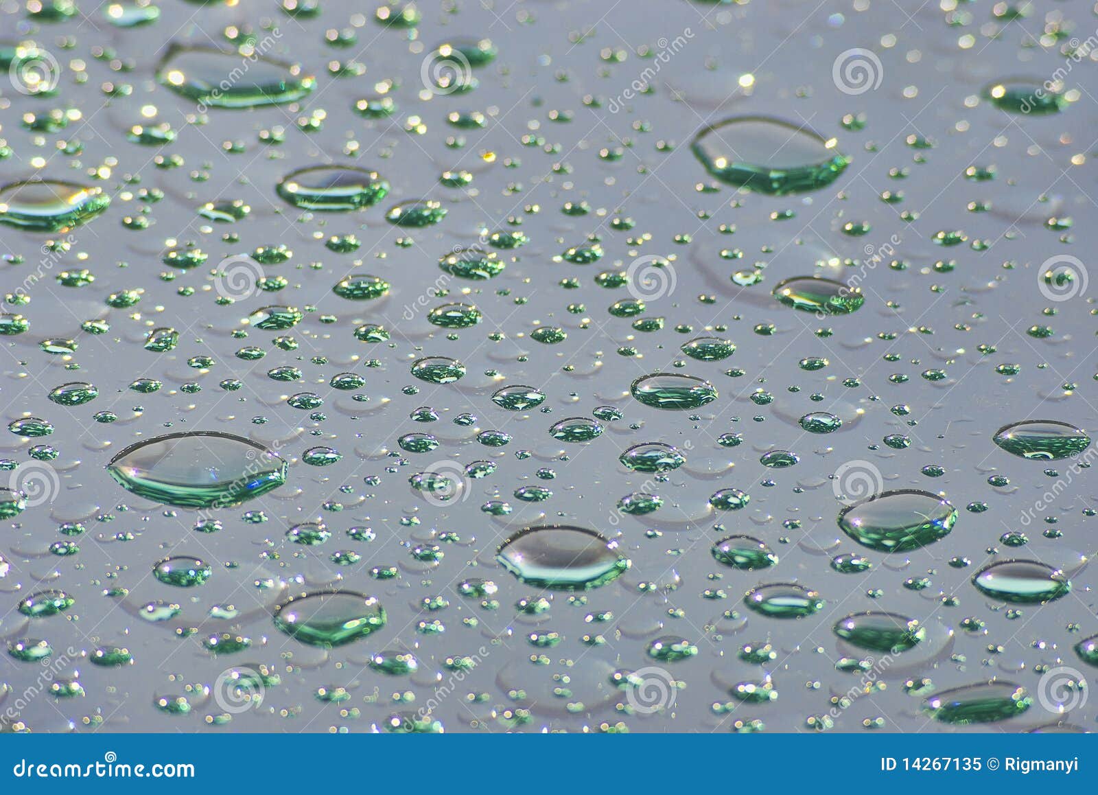 Green Rain Drops Abstract Background Stock Image - Image of splattered ...