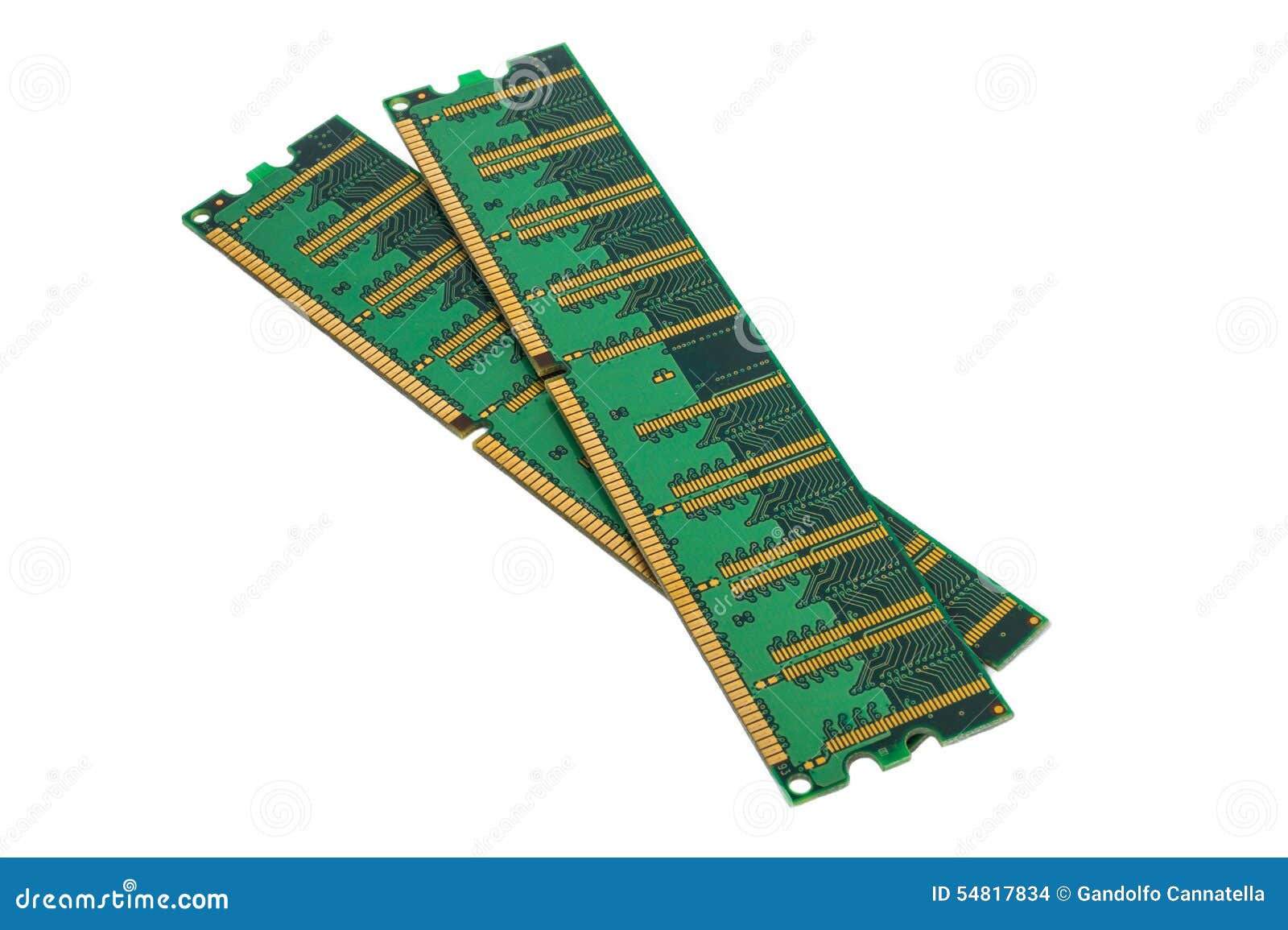 Green RAM DDR microchip stock photo. Image of information - 54817834