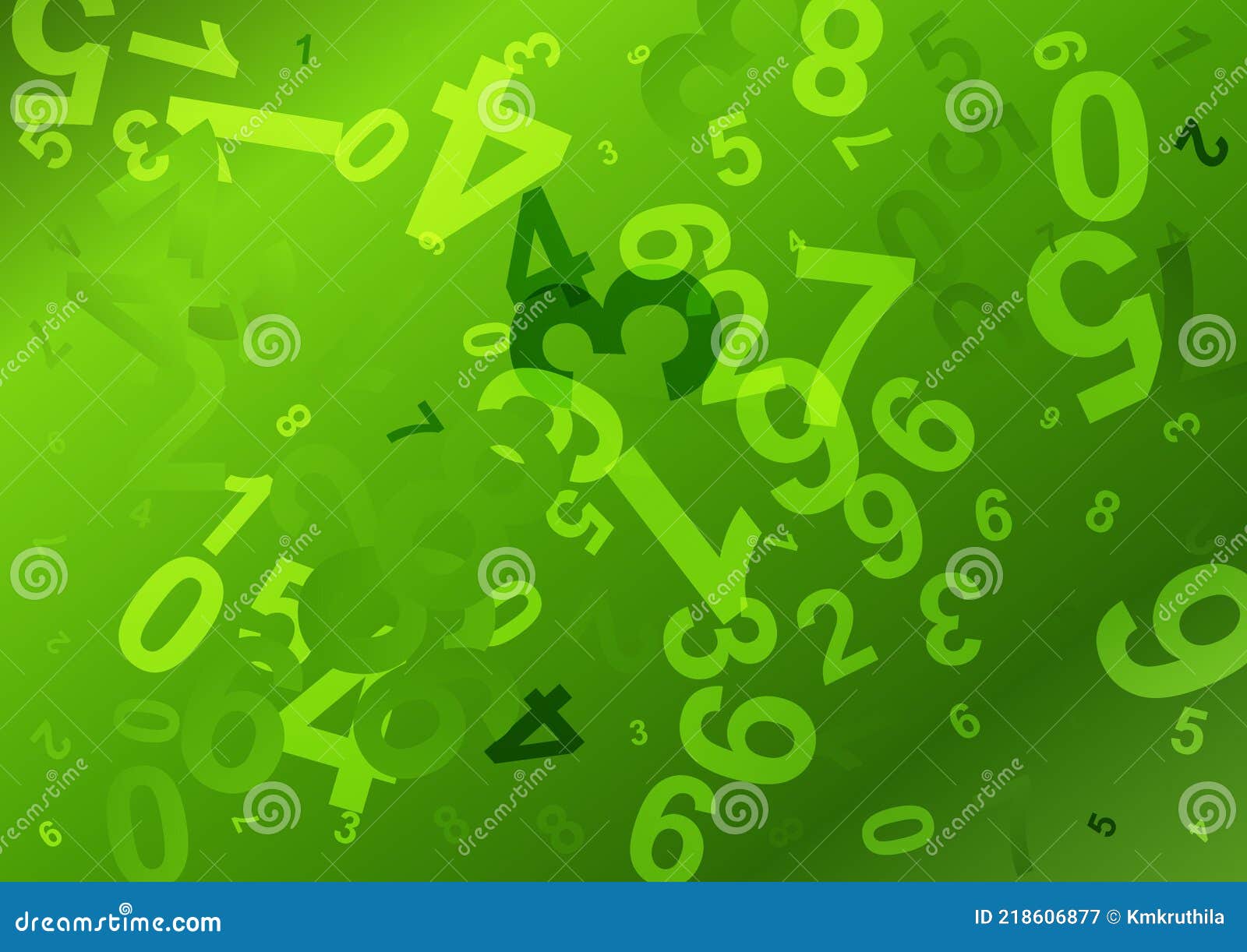 Green Random Numbers Background Vector Art Stock Vector - Illustration ...