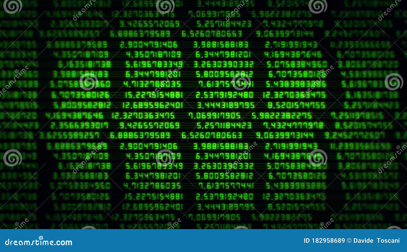 Green Random Numbers Screen VJ Loop Background Stock Video - Video of ...