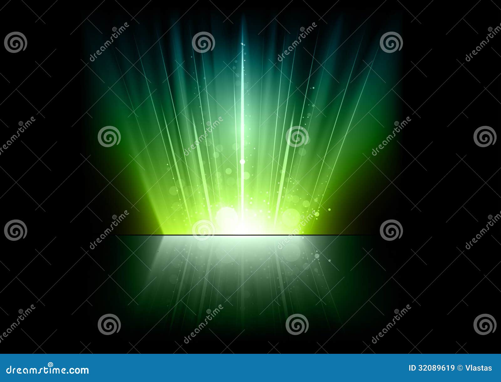 Green rays stock vector. Illustration of color, fire - 32089619