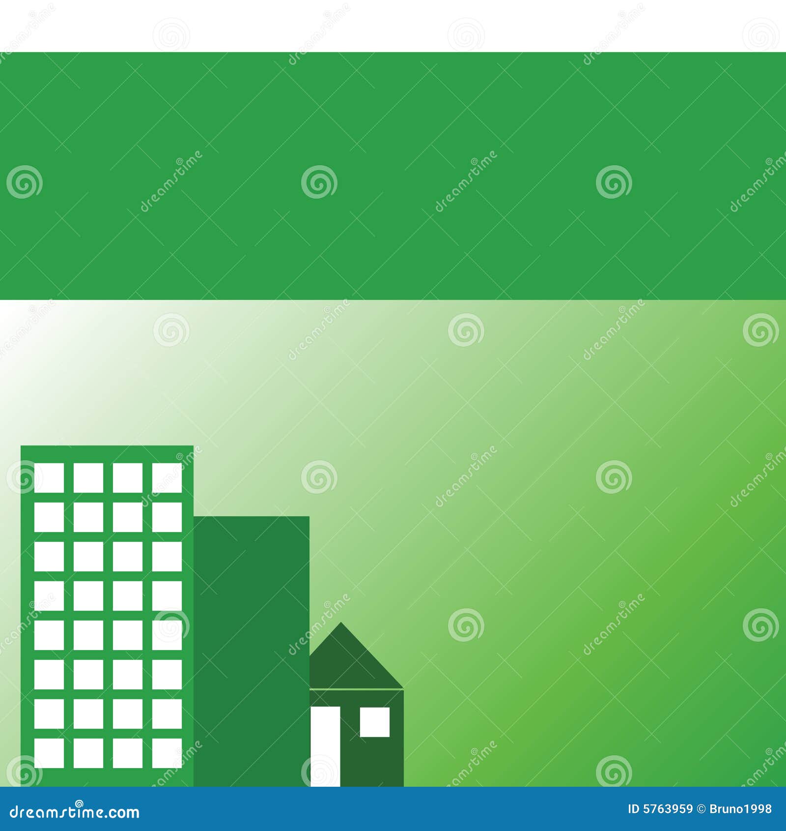 Green real estate stock vector. Illustration of house - 5763959