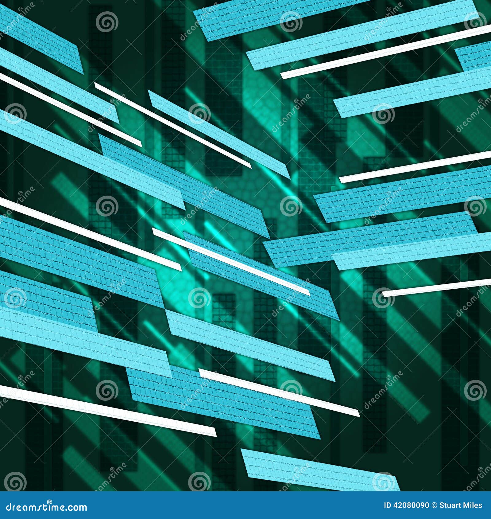 Green Rectangles Background Means Floating Shapes Pattern Stock ...
