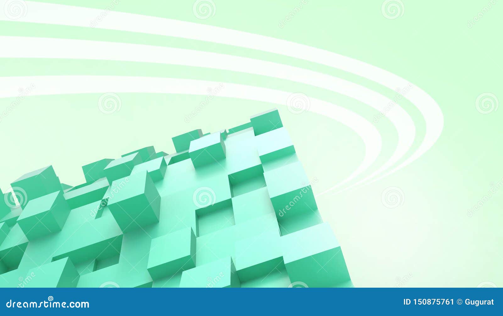 Green Rectangular Box that Toggles Randomly in Concept Modern Art ...