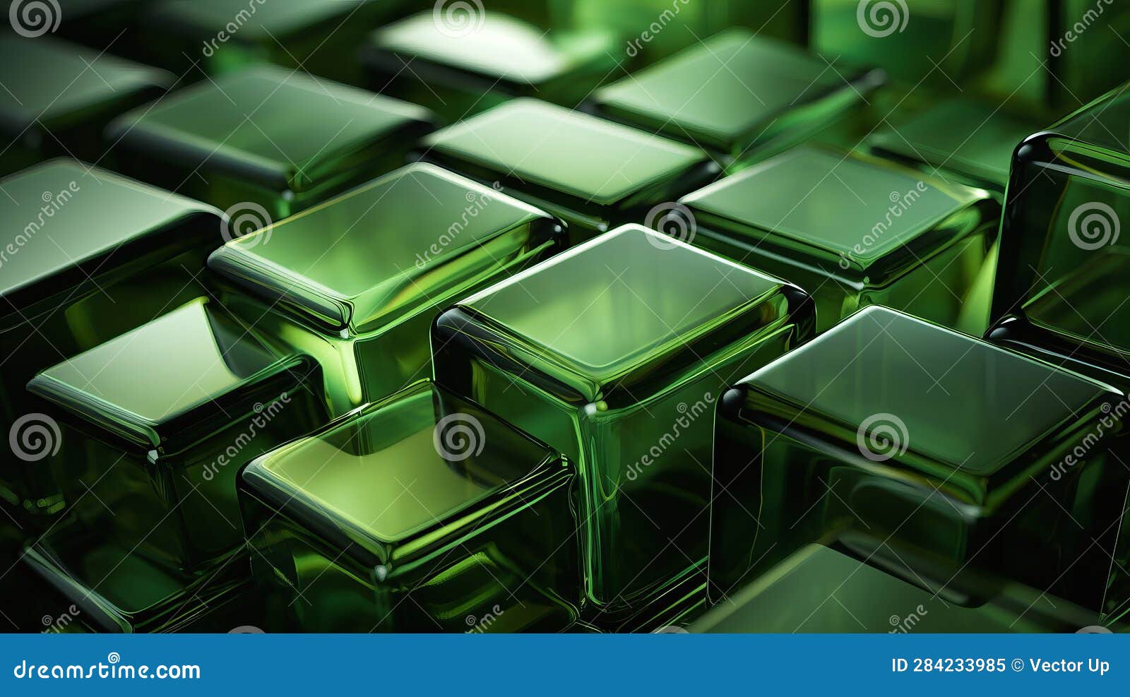 A Green Rectangular Objects Stacked in Rows. Generative AI. Stock ...