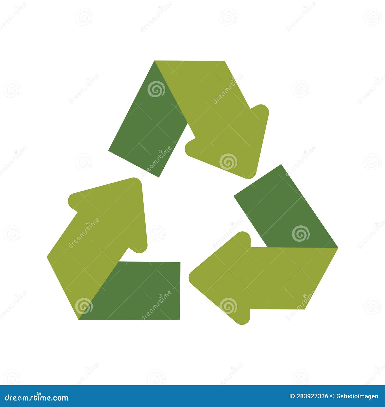Green recycle arrows stock vector. Illustration of environment - 283927336