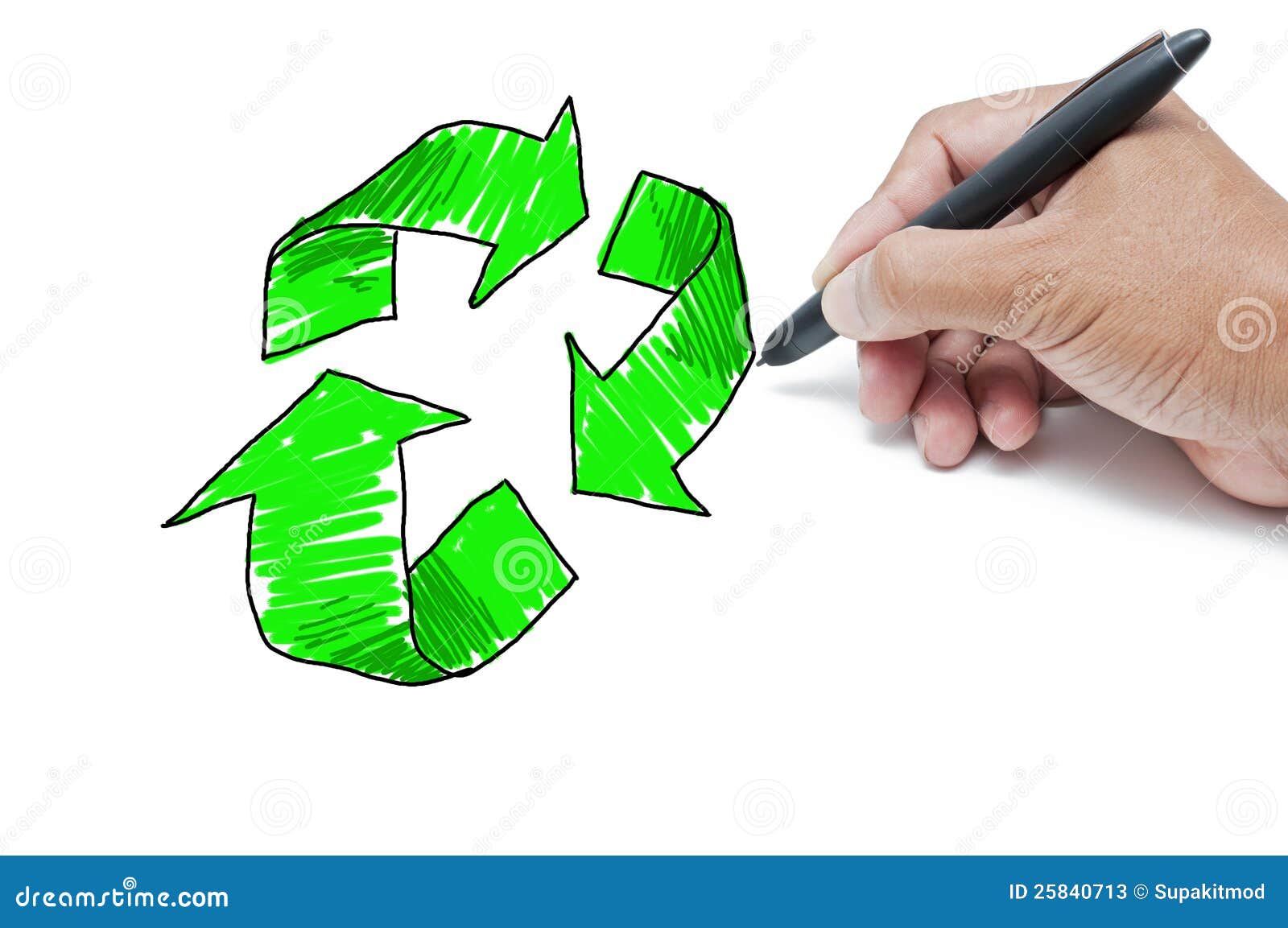 Green recycle drawing stock image. Image of environment - 25840713
