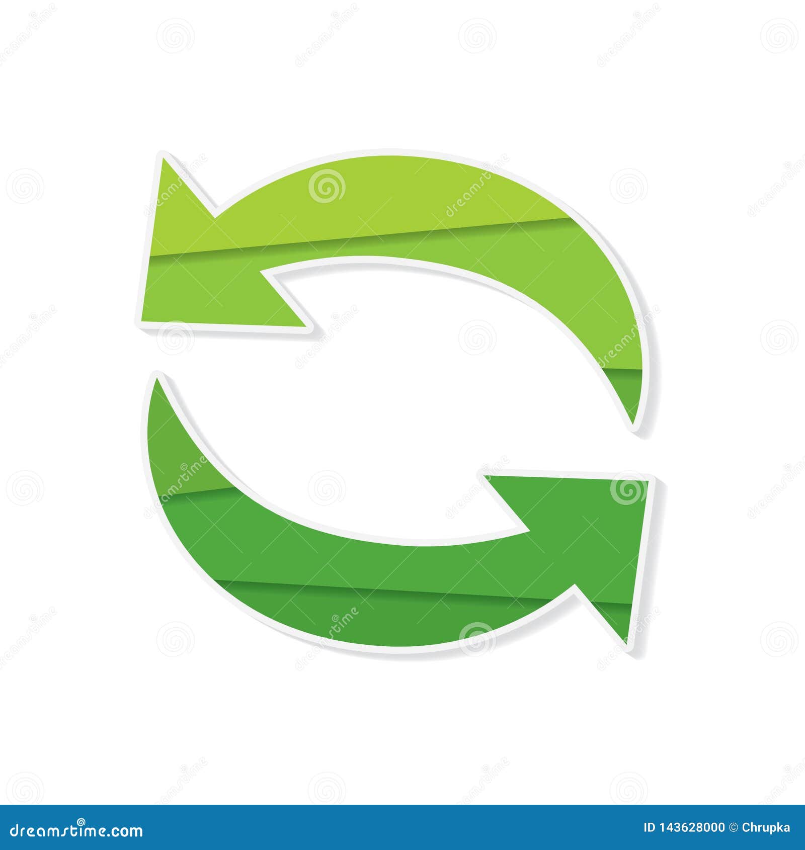 Green recycle sign stock vector. Illustration of reuse - 143628000