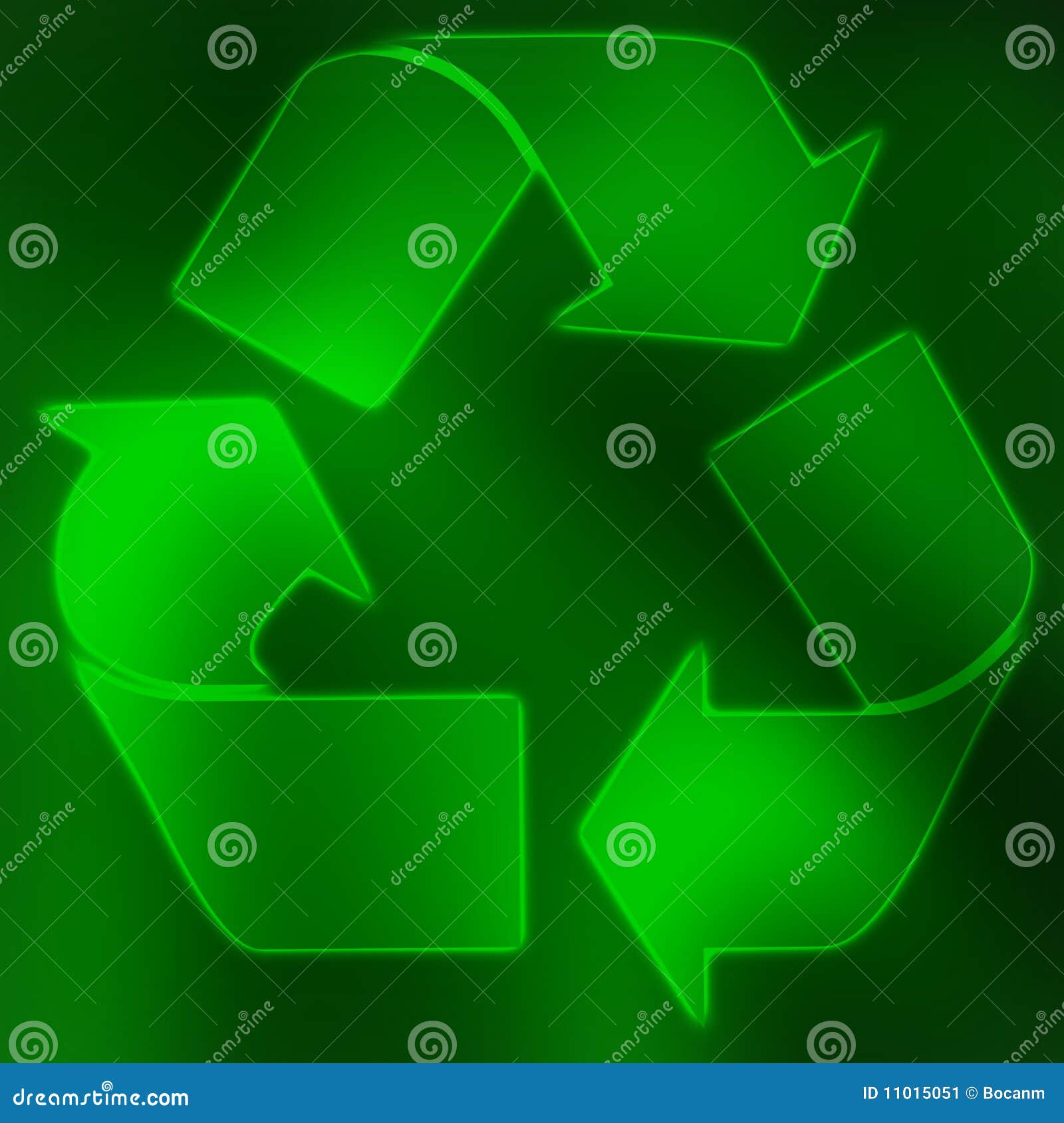 Green recycle symbol stock illustration. Illustration of industry ...