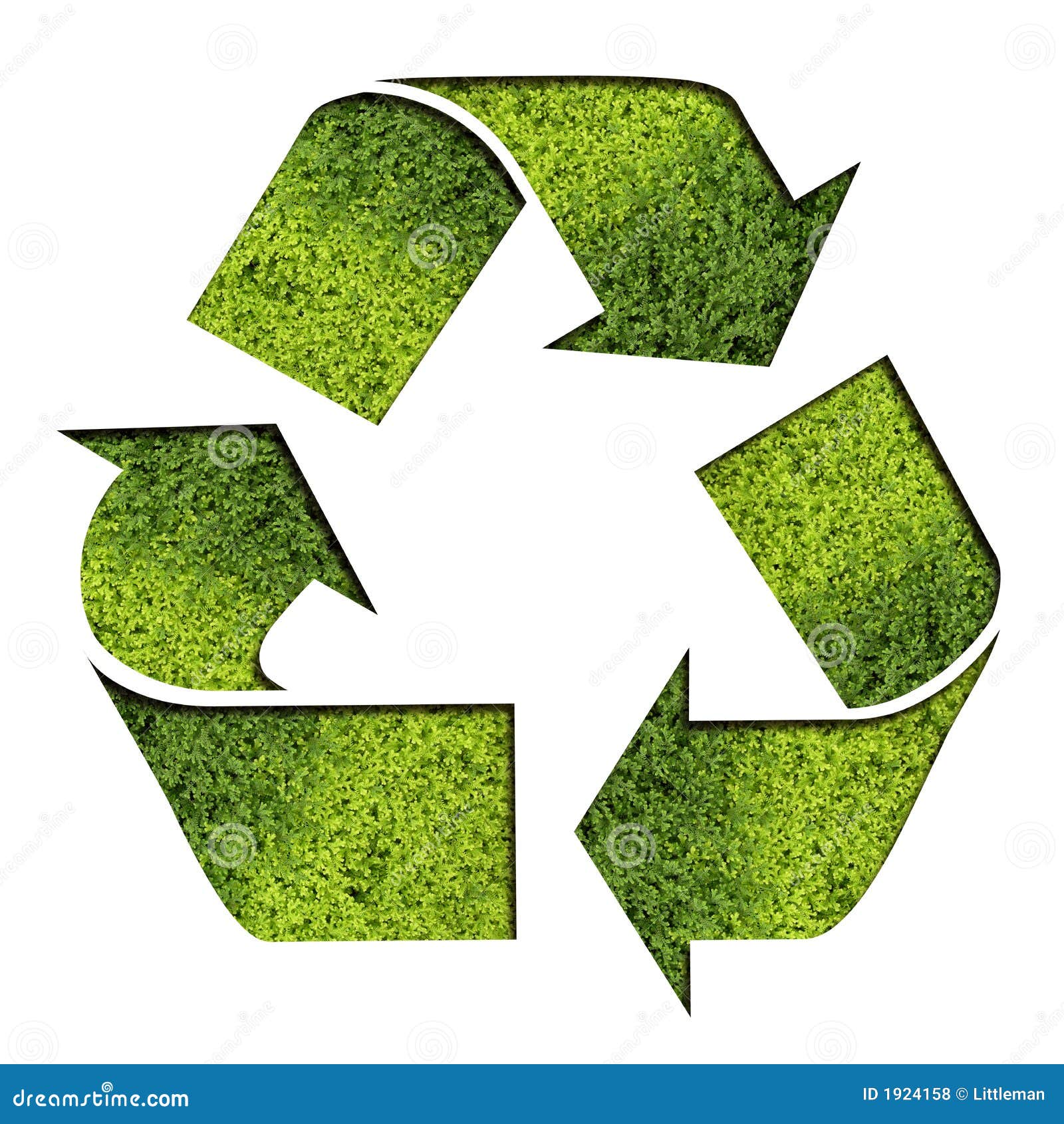 Green Recycle Symbol stock illustration. Illustration of moss - 1924158