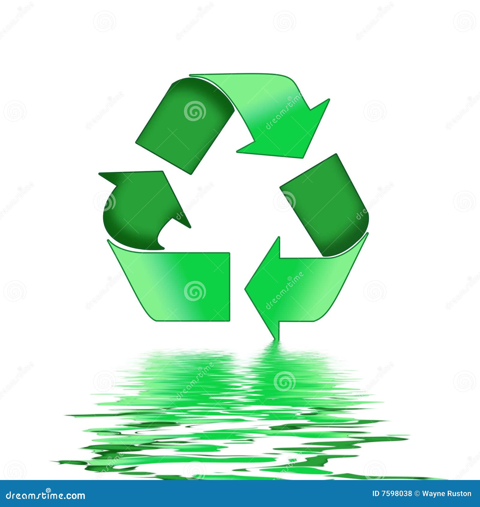Green Recycle Symbol stock illustration. Illustration of environmental ...