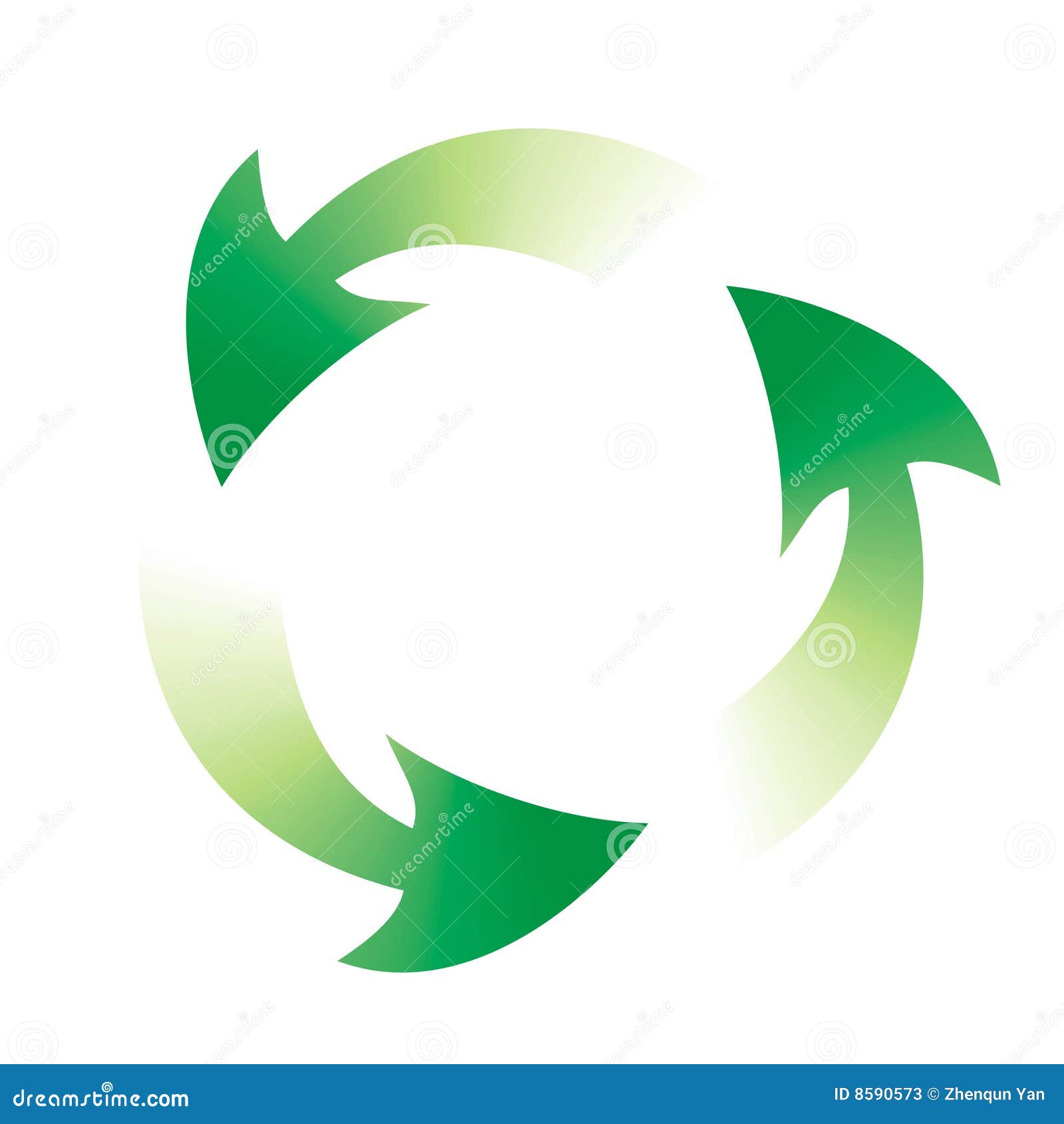 Green recycle symbol stock vector. Illustration of refuse - 8590573
