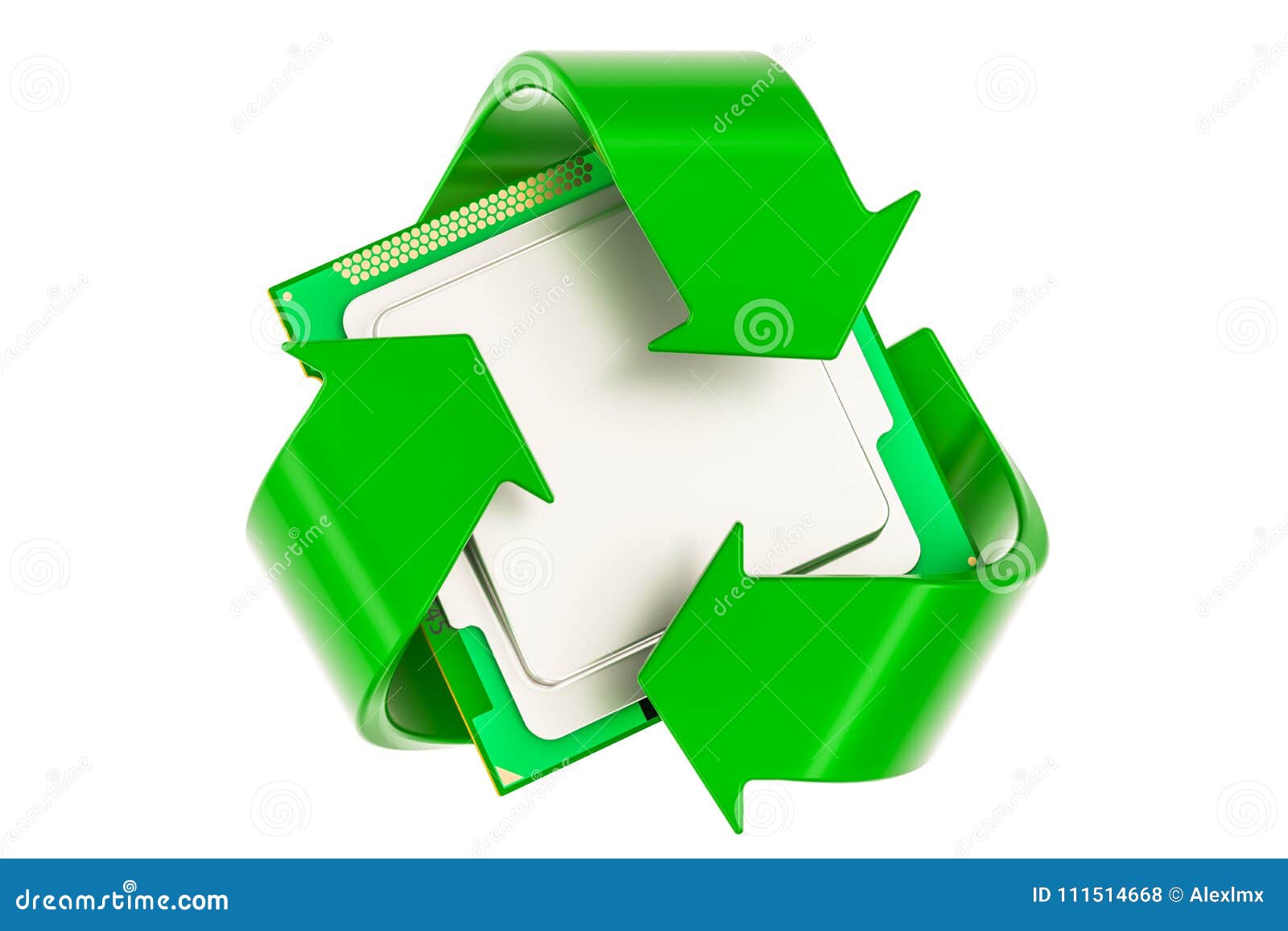 Green Recycle Symbol with CPU Computer Processor Unit, 3D Render Stock ... Green Recycle Symbol with CPU Computer Processor Unit, 3D Render Stock ...