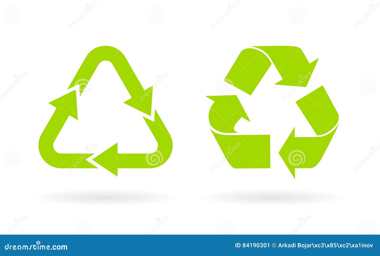 Green recycled vector icon stock vector. Illustration of recyclable ...