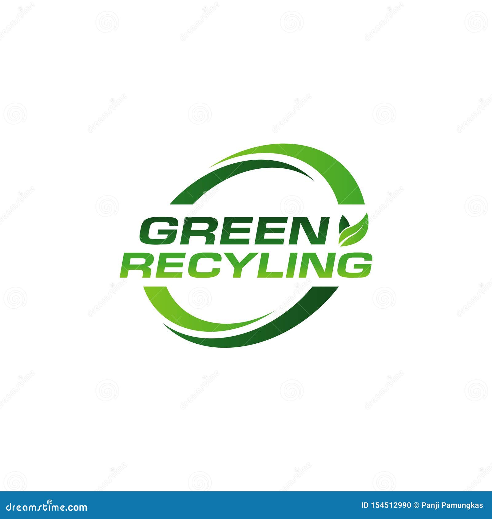 Green Recycling Design Logo Symbol Stock Illustration - Illustration of ...
