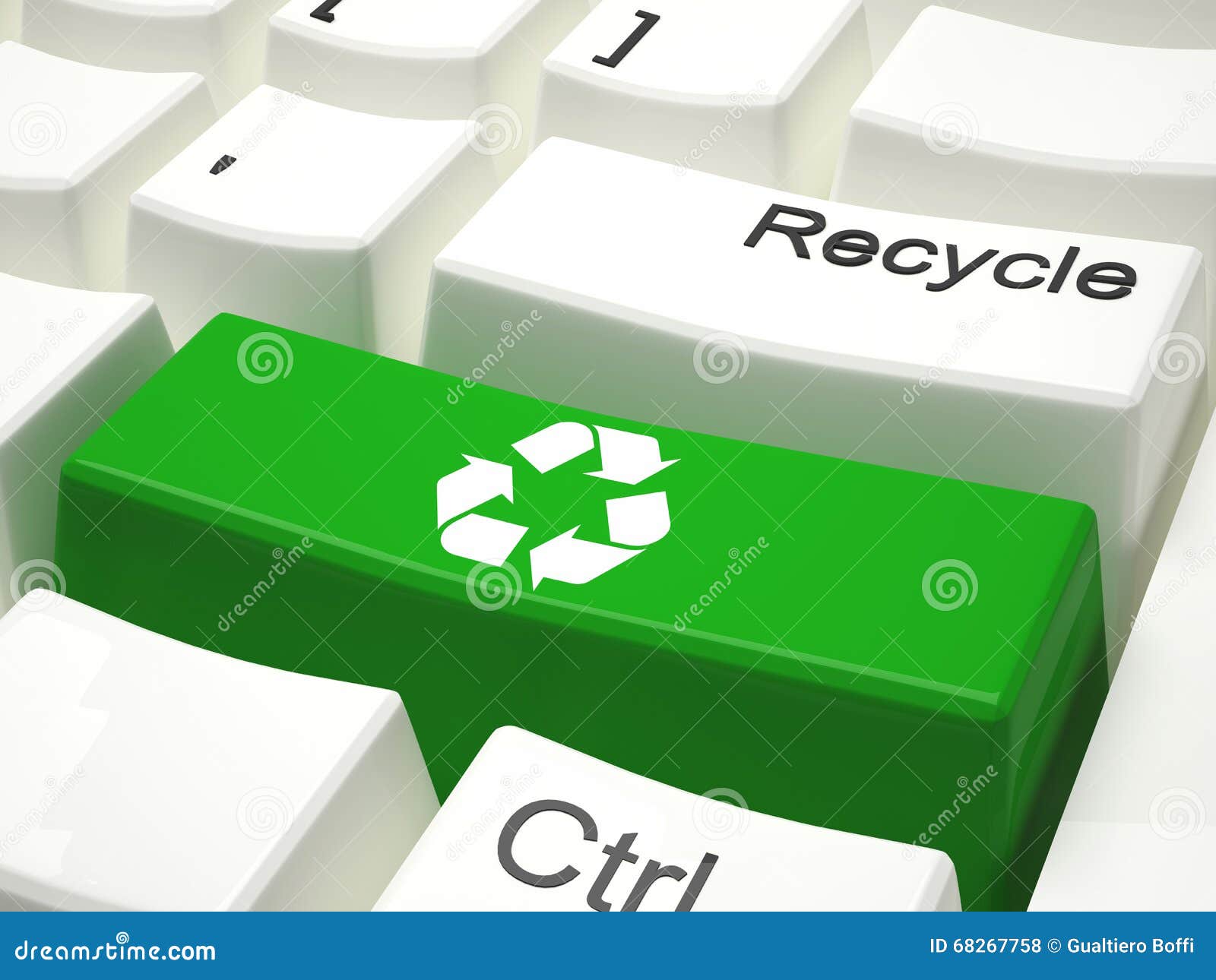 Green recycling keyboard stock illustration. Illustration of green ...