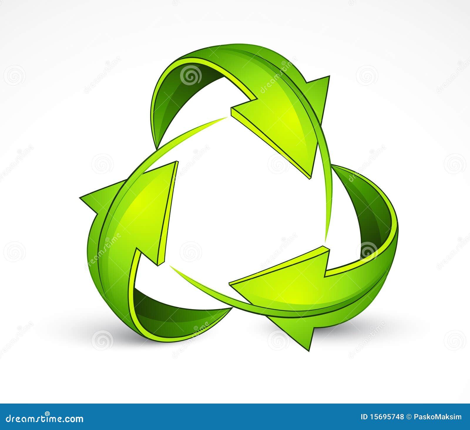 Green recycling symbol stock vector. Illustration of details - 15695748