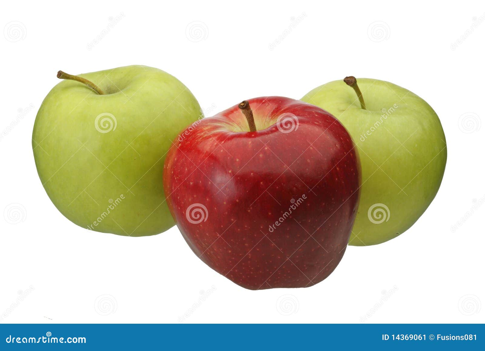 Green and Red Apples Isolated Stock Image - Image of white, single ...