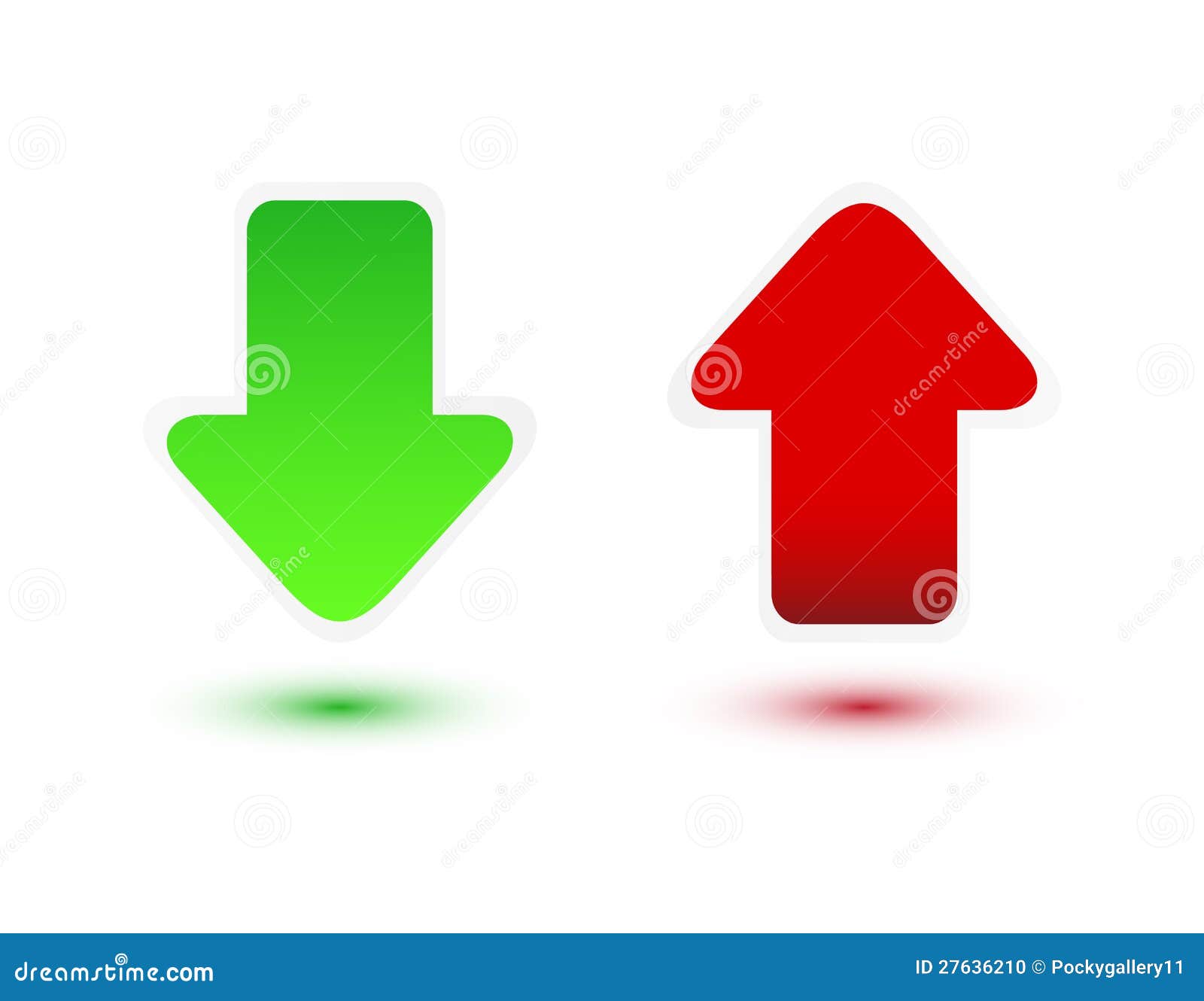 Green and red arrow stock vector. Illustration of colour - 27636210
