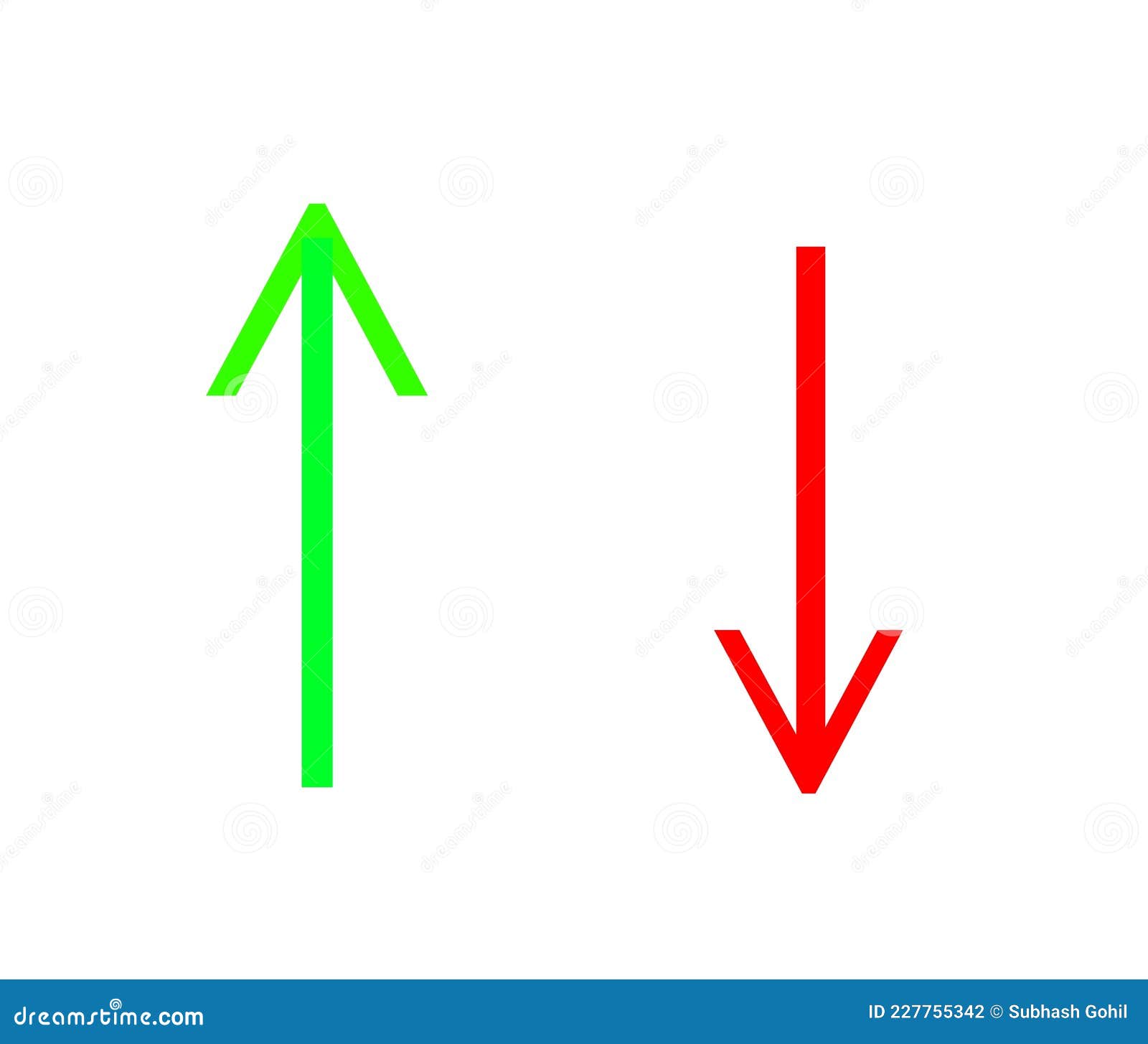 Green and red arrow stock illustration. Illustration of screenshot ...