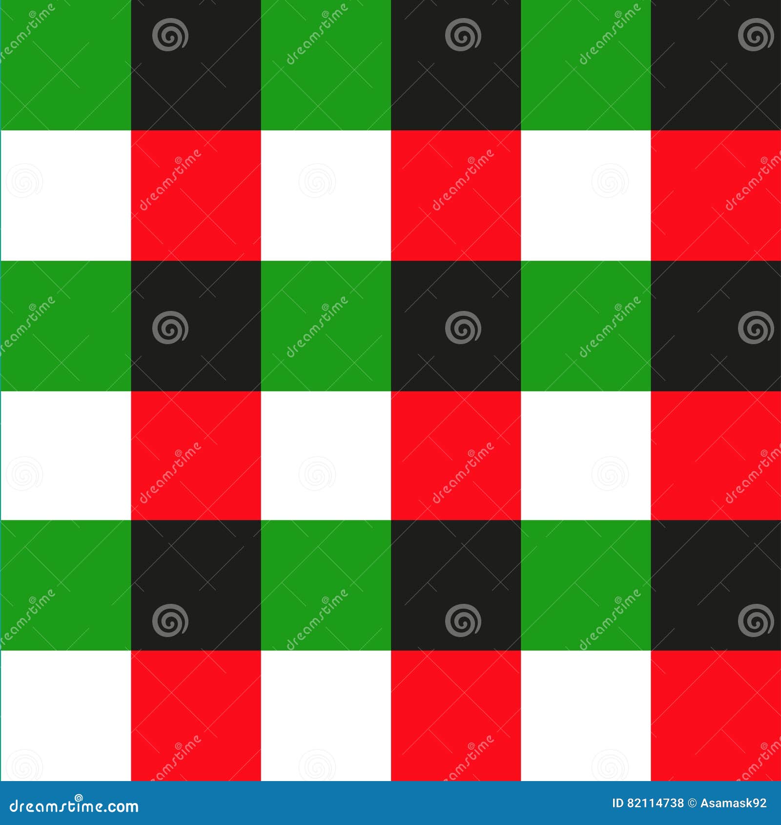 Green Red Black Chessboard Background. Christmas Seamless Pattern Stock ...