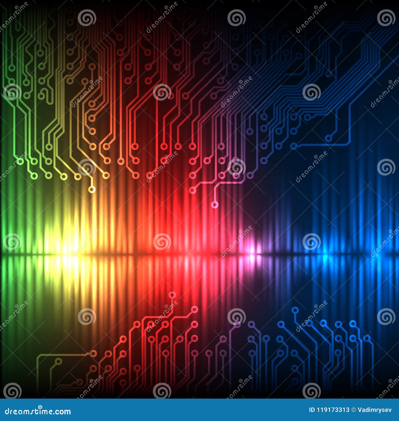 Green-red-blue Wave Abstract Equalizer and Circuit Stock Vector ... Green-red-blue Wave Abstract Equalizer and Circuit Stock Vector ...