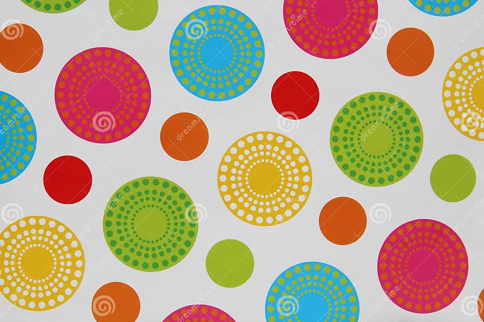 Green Red Blue Yellow Circle Pattern White Background Stock Photo ...