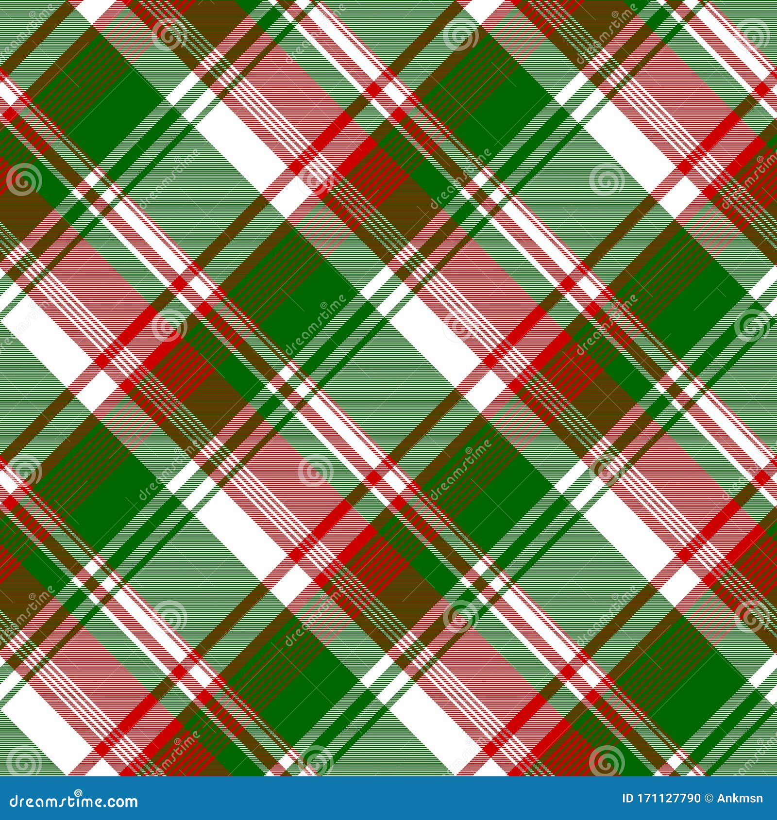 Green Red Bright Check Fabric Texture Seamless Pattern Stock Vector ...