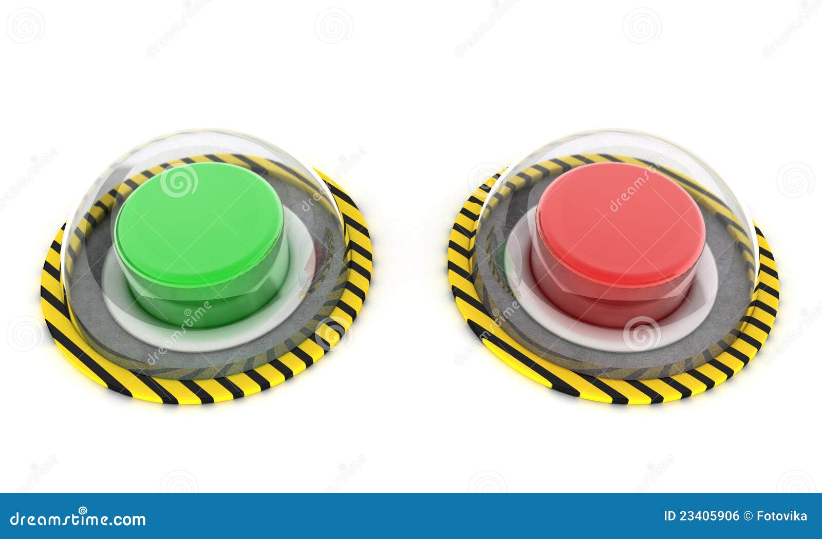Green and red button stock illustration. Illustration of response ...