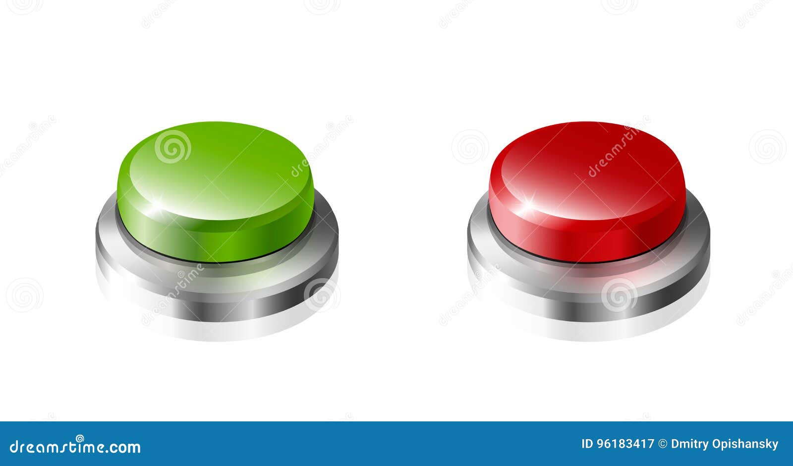 Green and red button stock vector. Illustration of graphic - 96183417