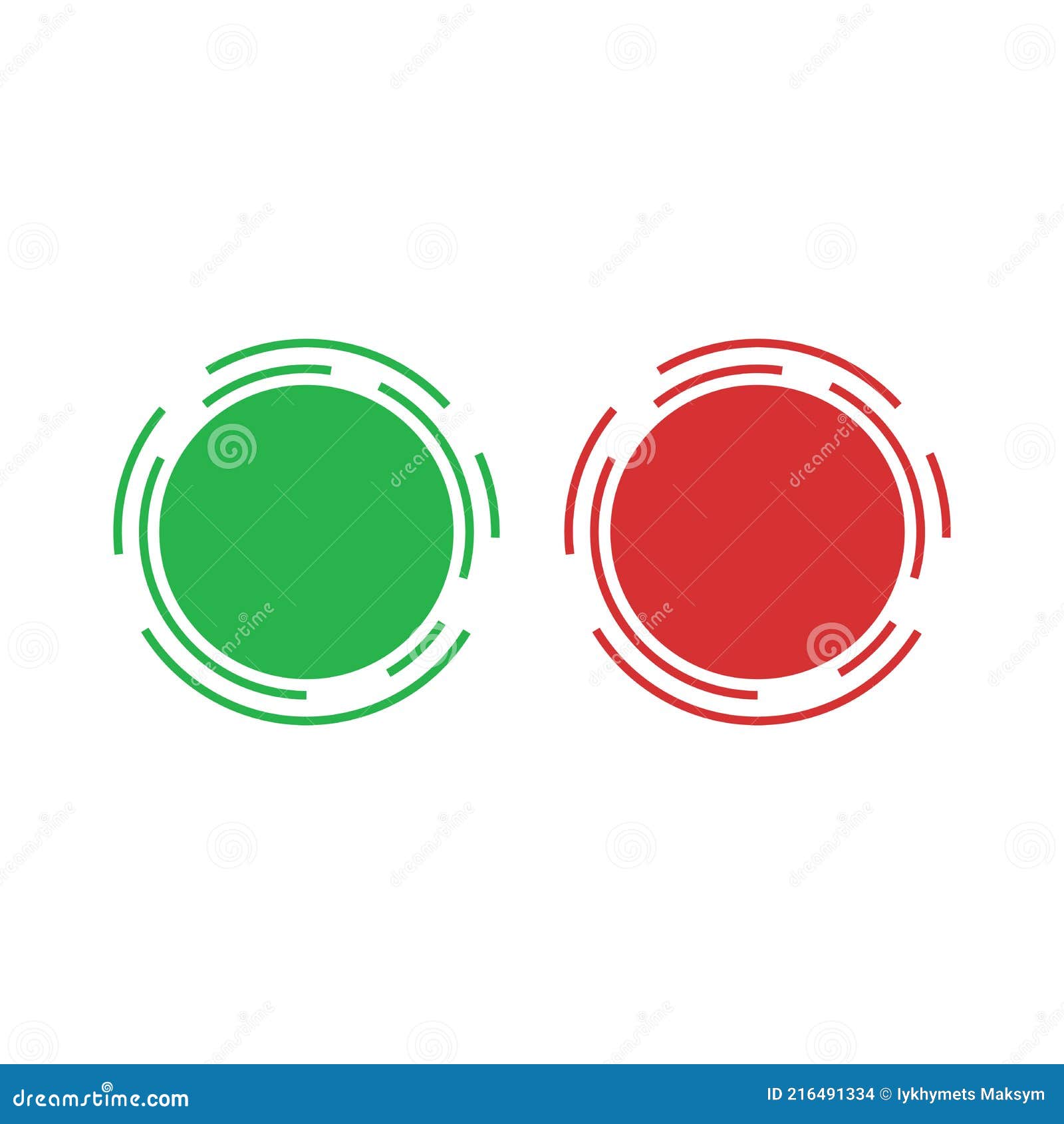 Green and Red Check Mark Icon Vector Design on White Background Trendy ...
