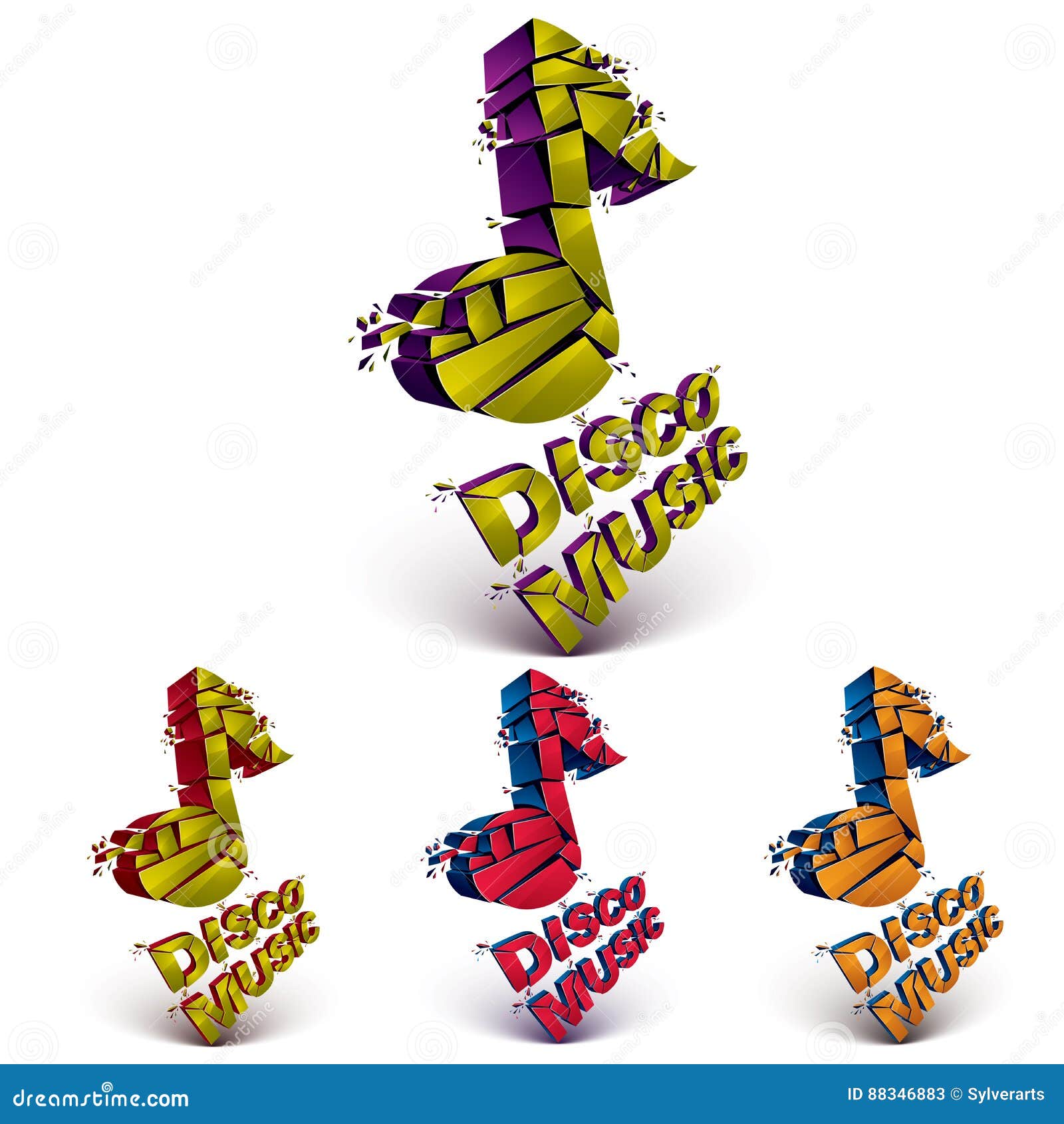 Disco Symbols Vector Illustration | CartoonDealer.com #113548898