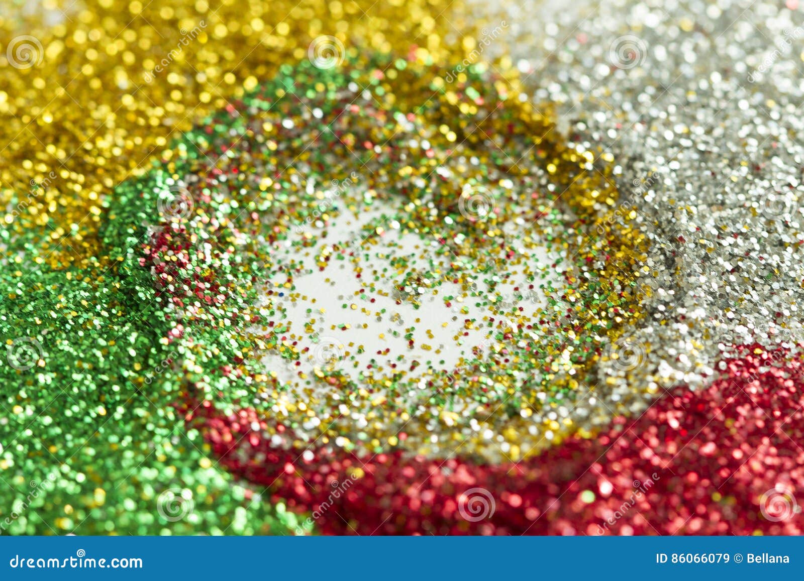 Green, Red, Gold, and Silver Background from Tinsels with Bokeh Stock ...
