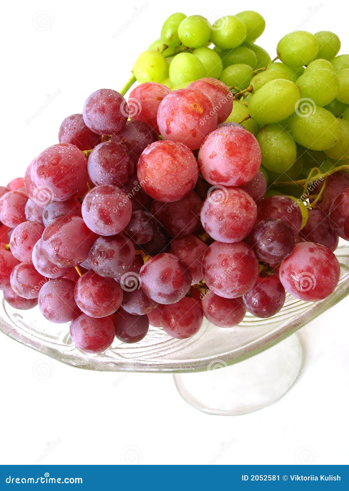 Green and Red Grapes on Tray Isolated Stock Image - Image of grail ...