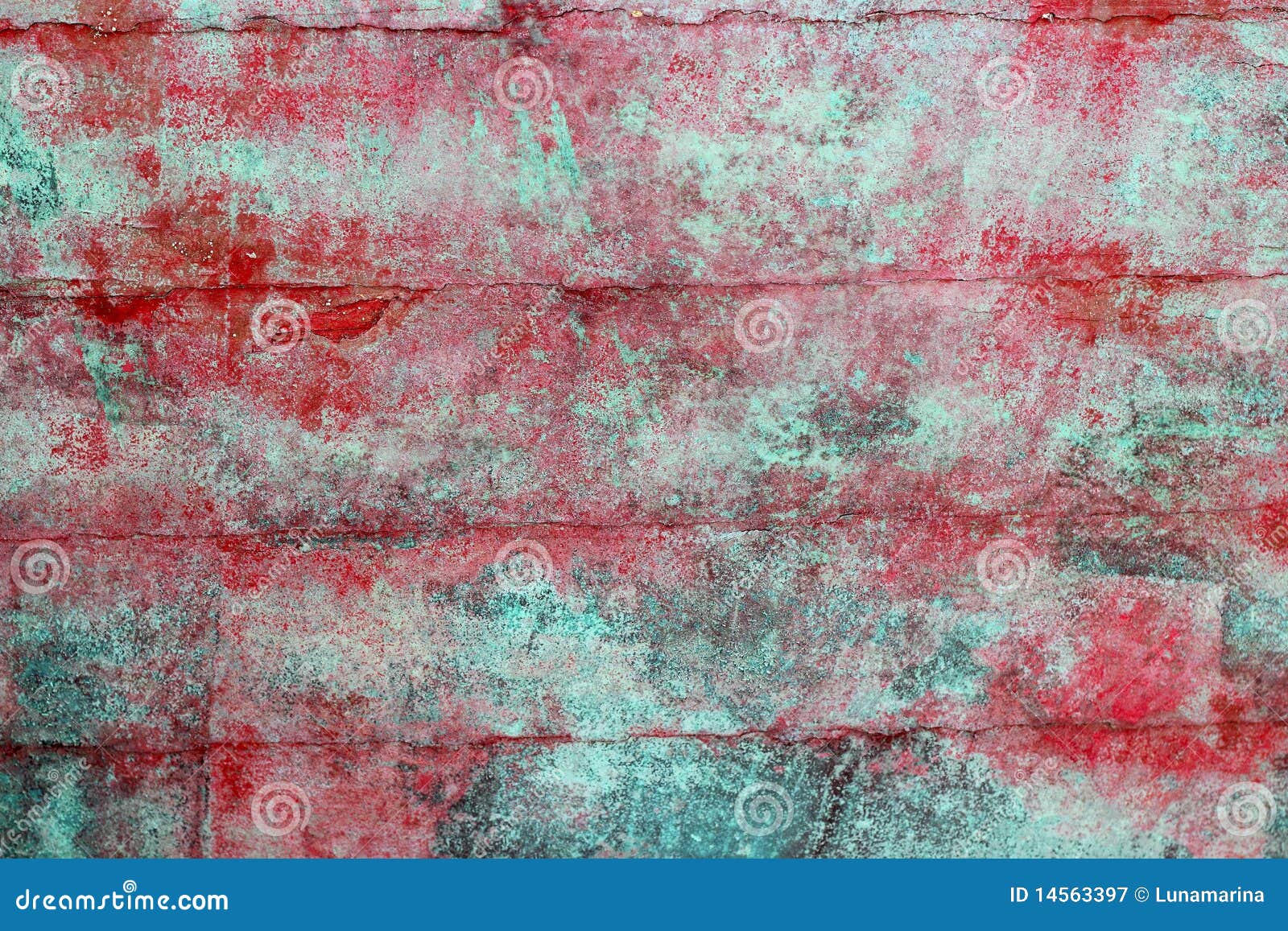 Green and Red Grunge Aged Paint Wall Texture Stock Image - Image of ...