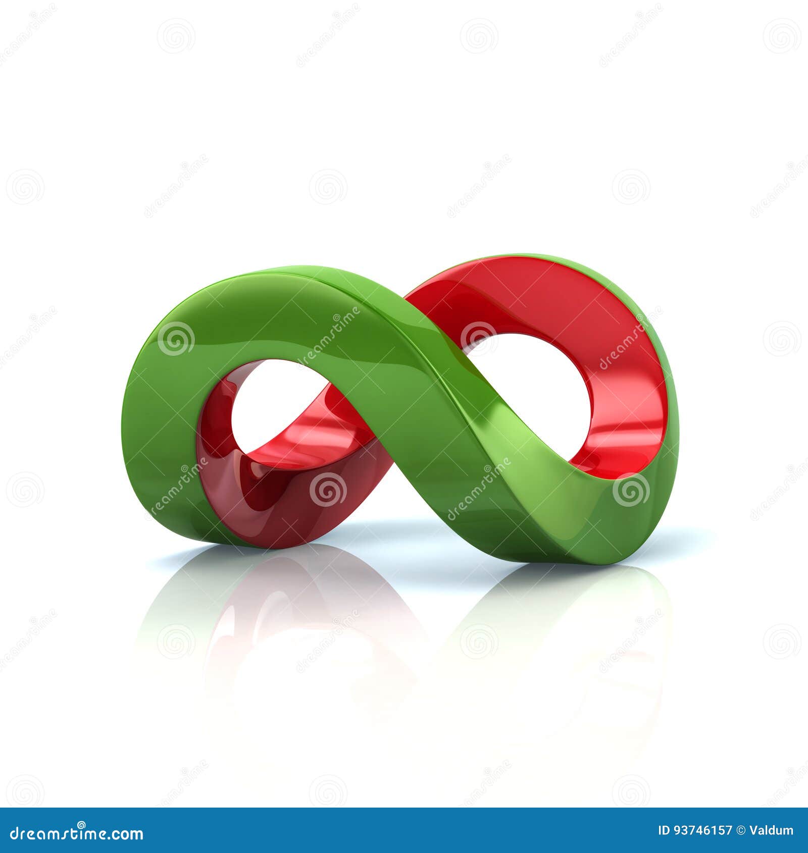Green and Red Infinity Symbol Stock Illustration - Illustration of ...