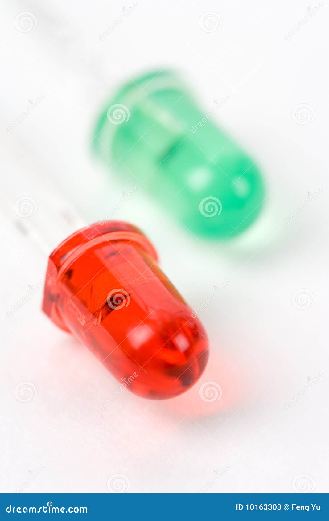 Green Red LED stock image. Image of white, light, metal - 10163303