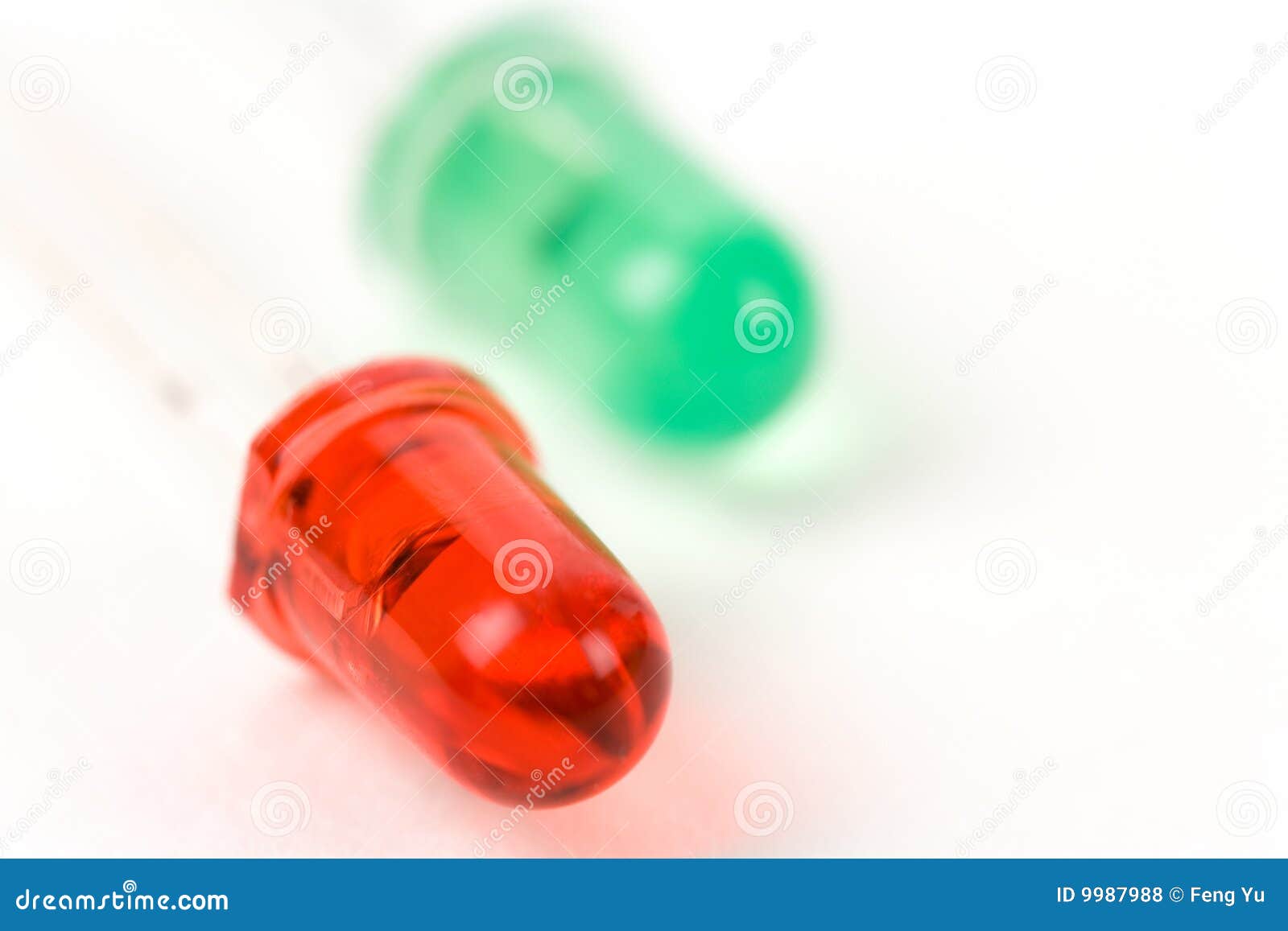 Green Red LED stock photo. Image of background, emitting - 9987988
