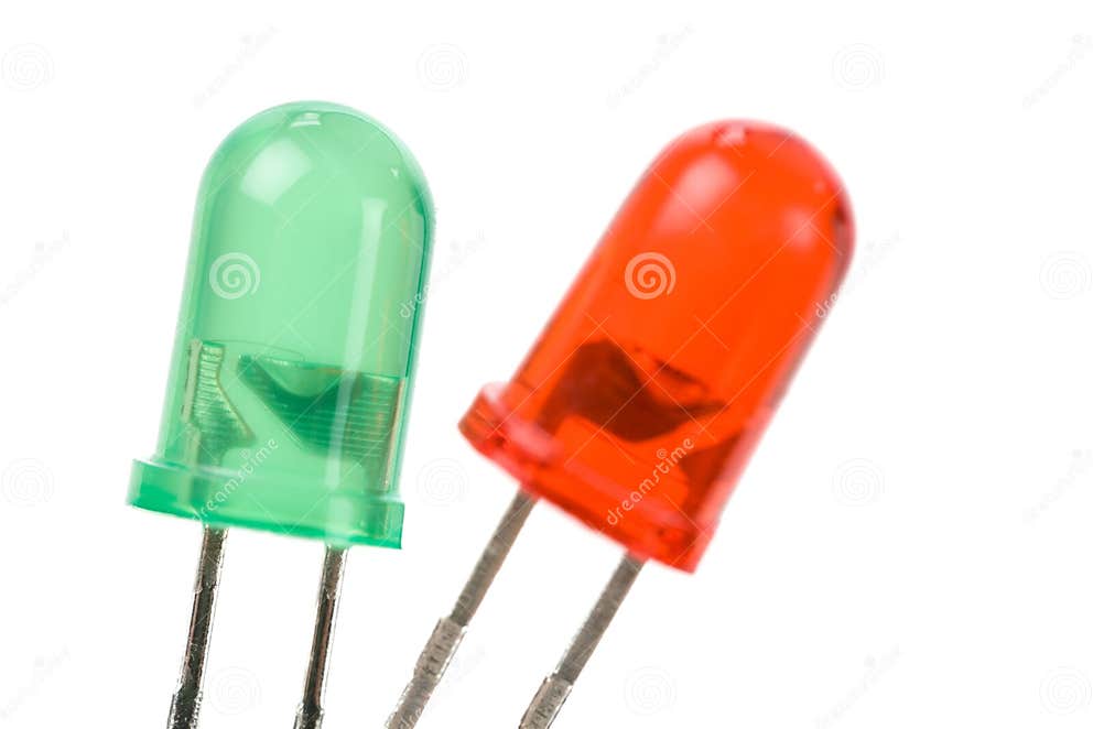 Green Red LED stock photo. Image of light, macro, component - 9988000