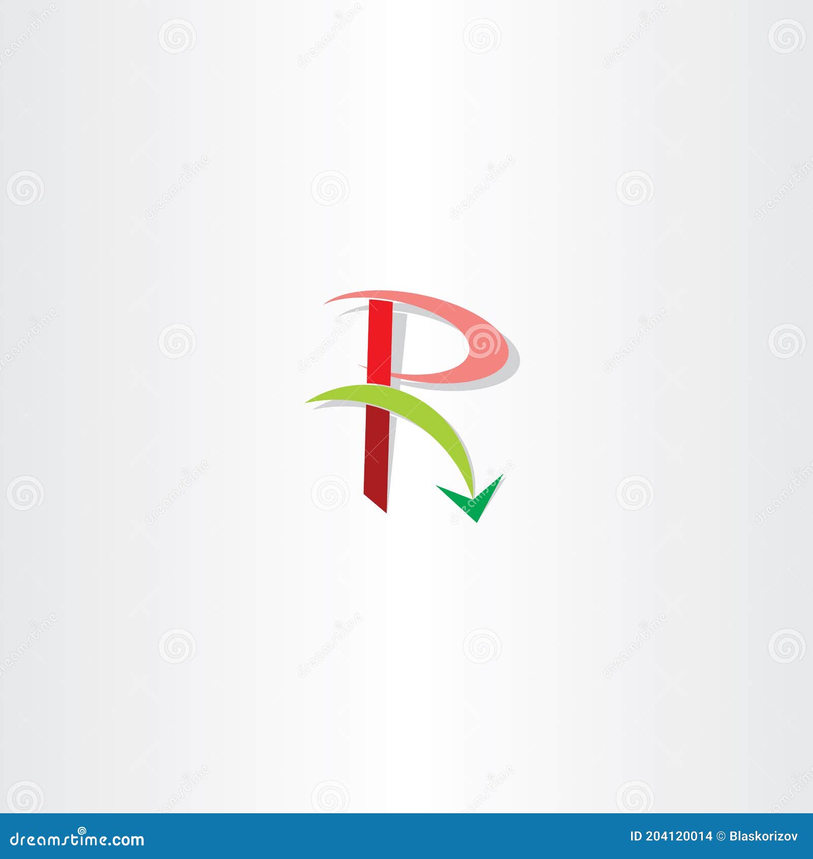 Green Red Letter R Logo Vector Arrow Element Stock Vector ...