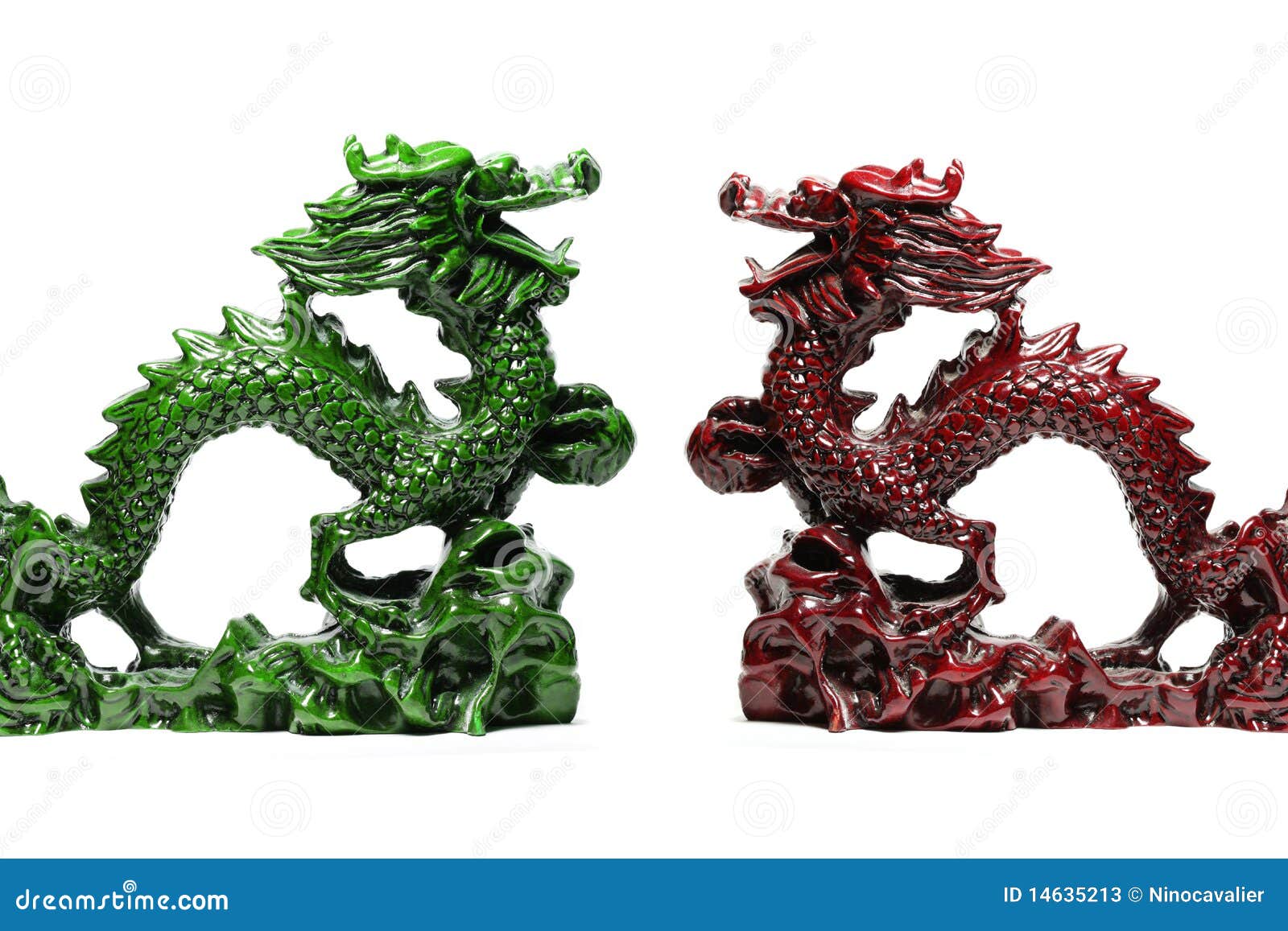 Green and red lucky dragon stock image. Image of oriental - 14635213