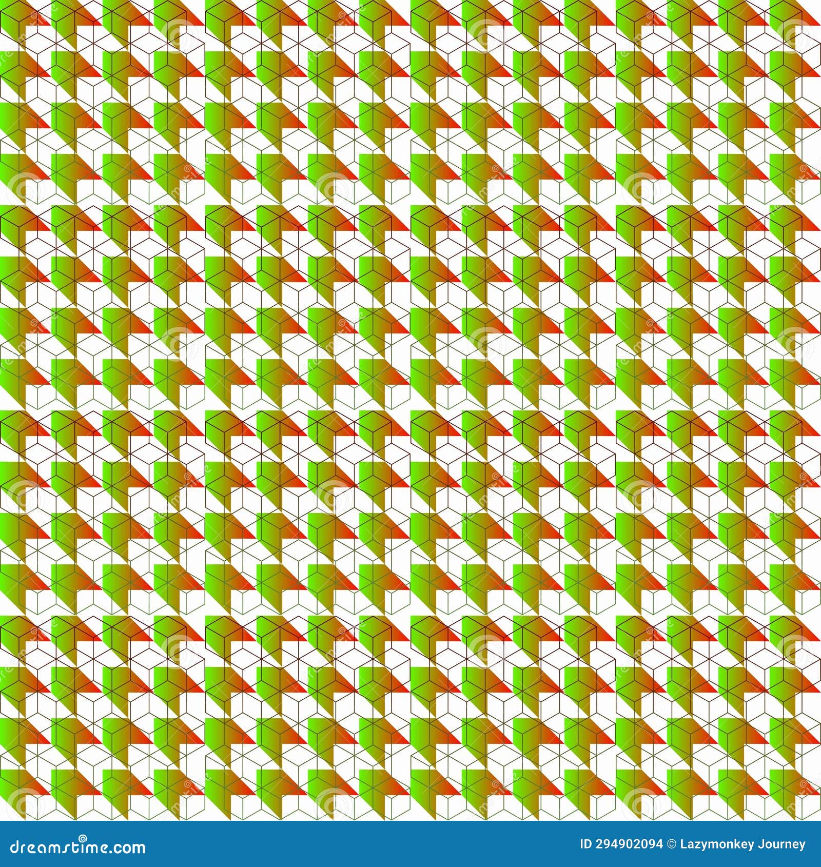 Green Red Matrix Pattern Background, Abstract Art Stock Illustration ...