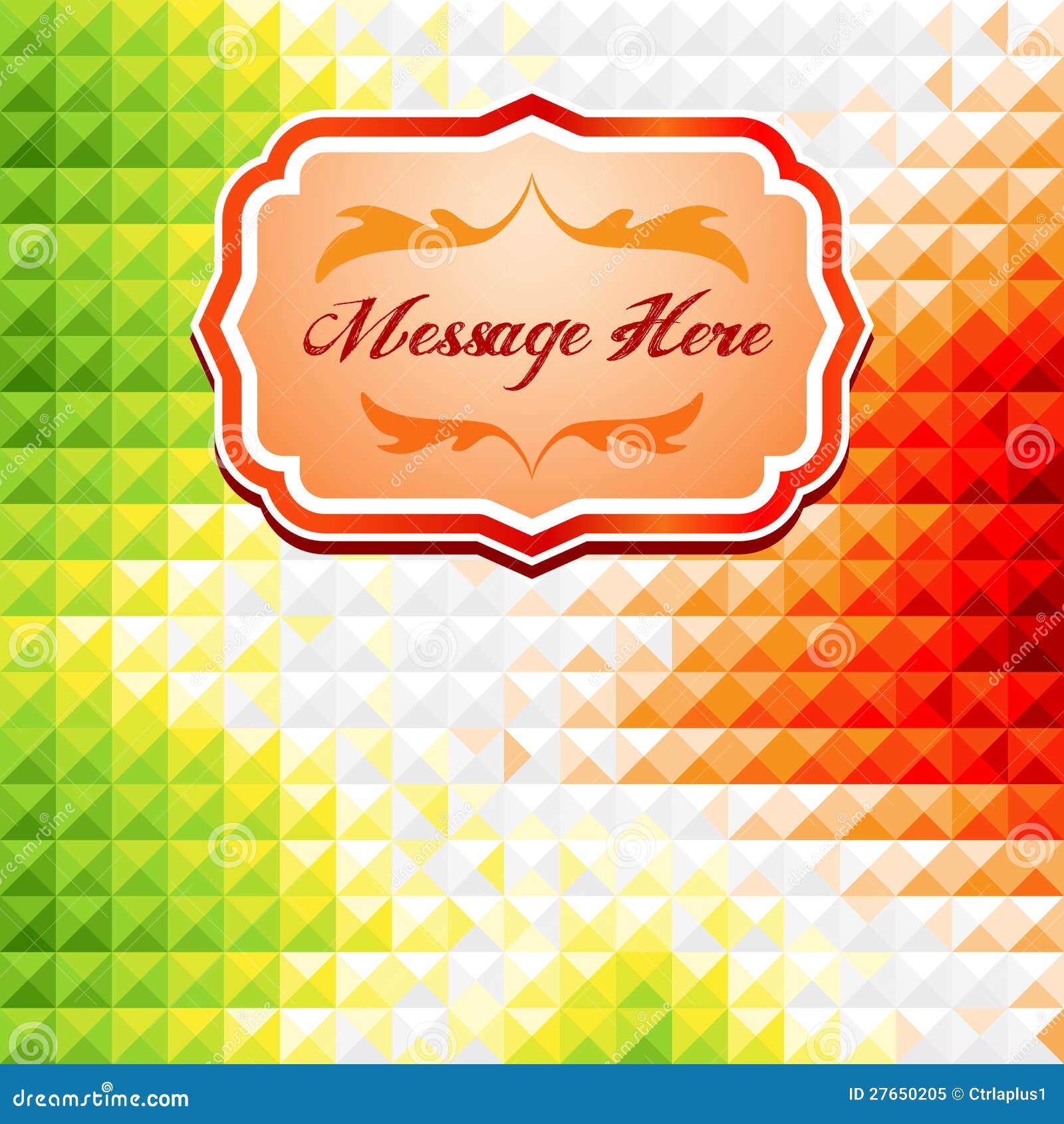 Green and Red Mosaic Background with Text Box Stock Vector ...