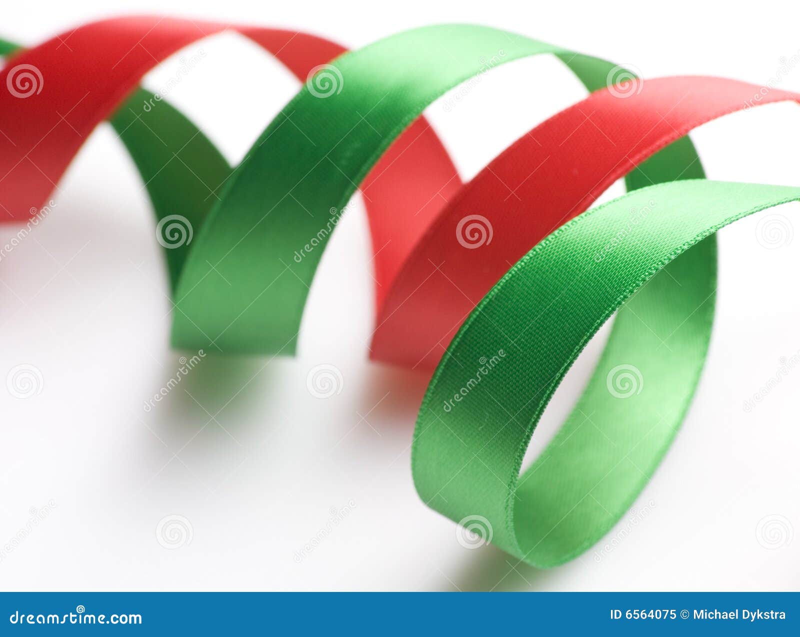 Green and Red Ribbon stock image. Image of seasonal, wrap - 6564075