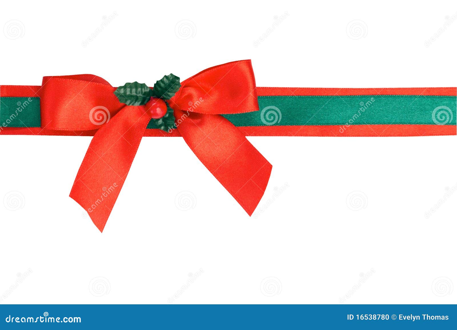 Green And Red Ribbon With Bow Stock Illustration - Image: 16538780