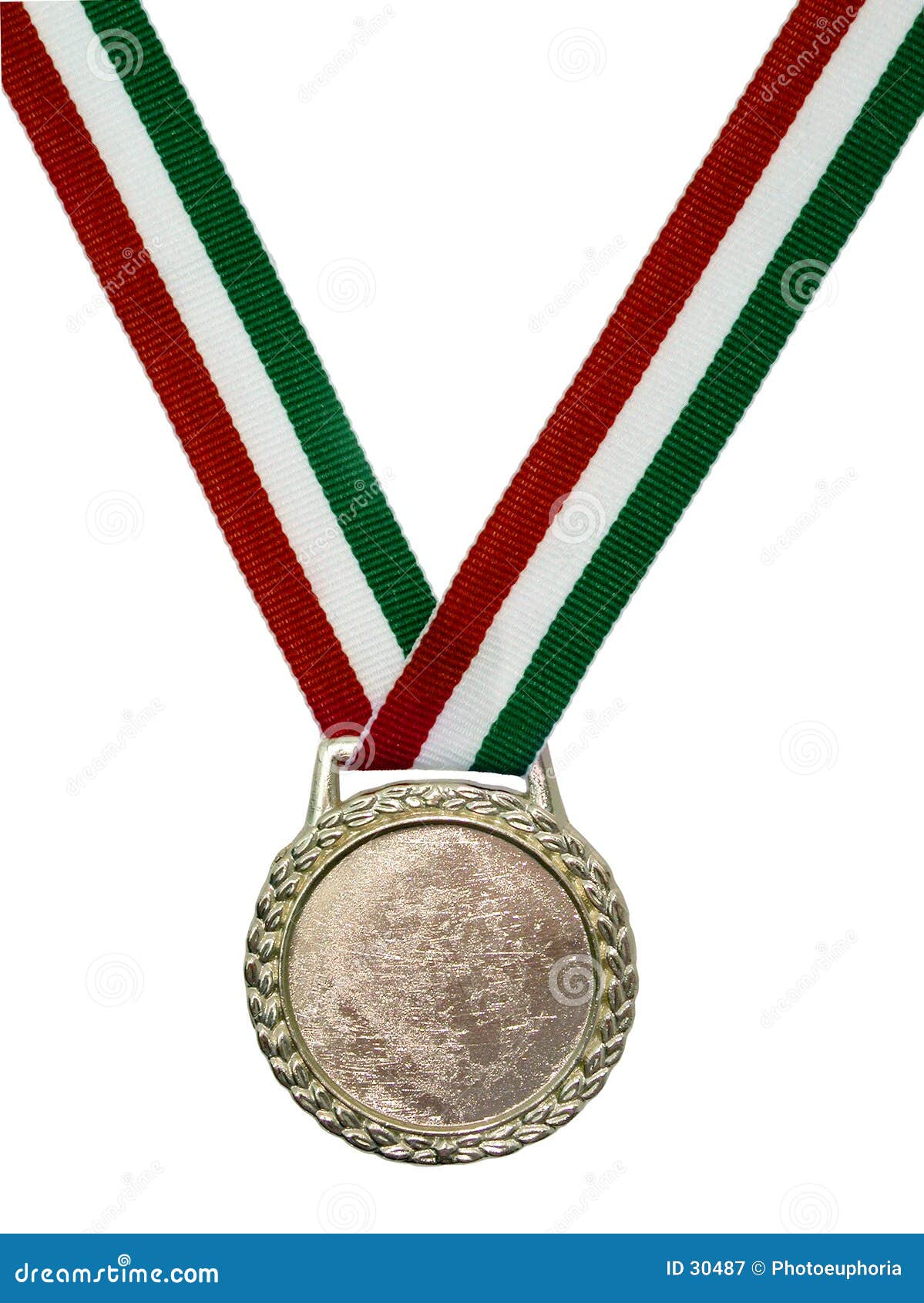 Green & Red Ribbon Medallion Stock Image - Image of prize, award: 30487