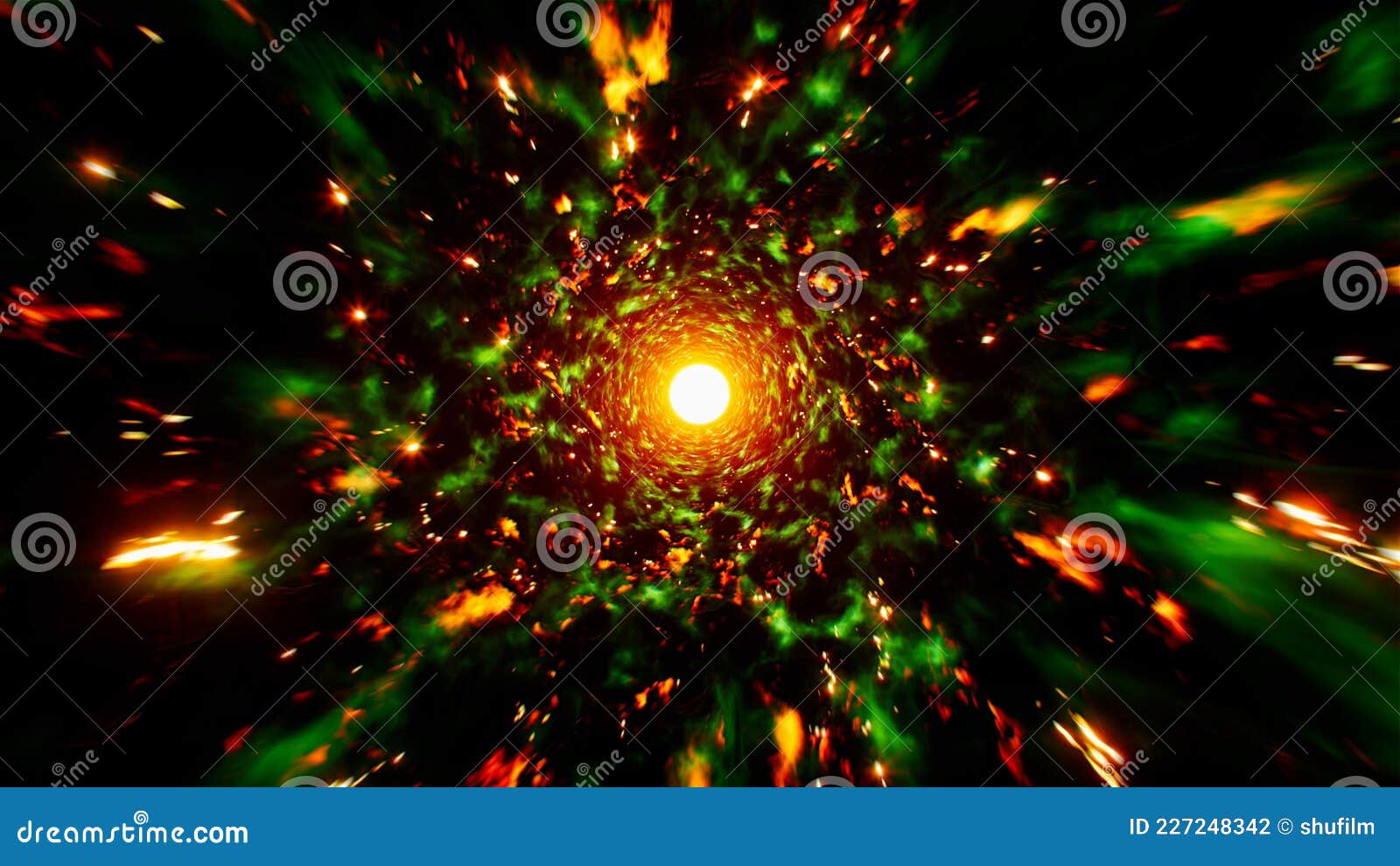 Green and Red Sparkle Fire Background Stock Illustration - Illustration ...