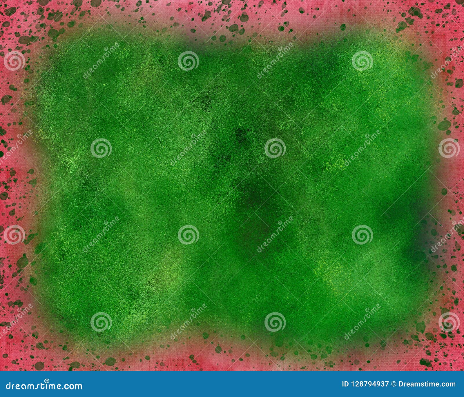 Green with Red Splattered Edge Background Stock Illustration ...