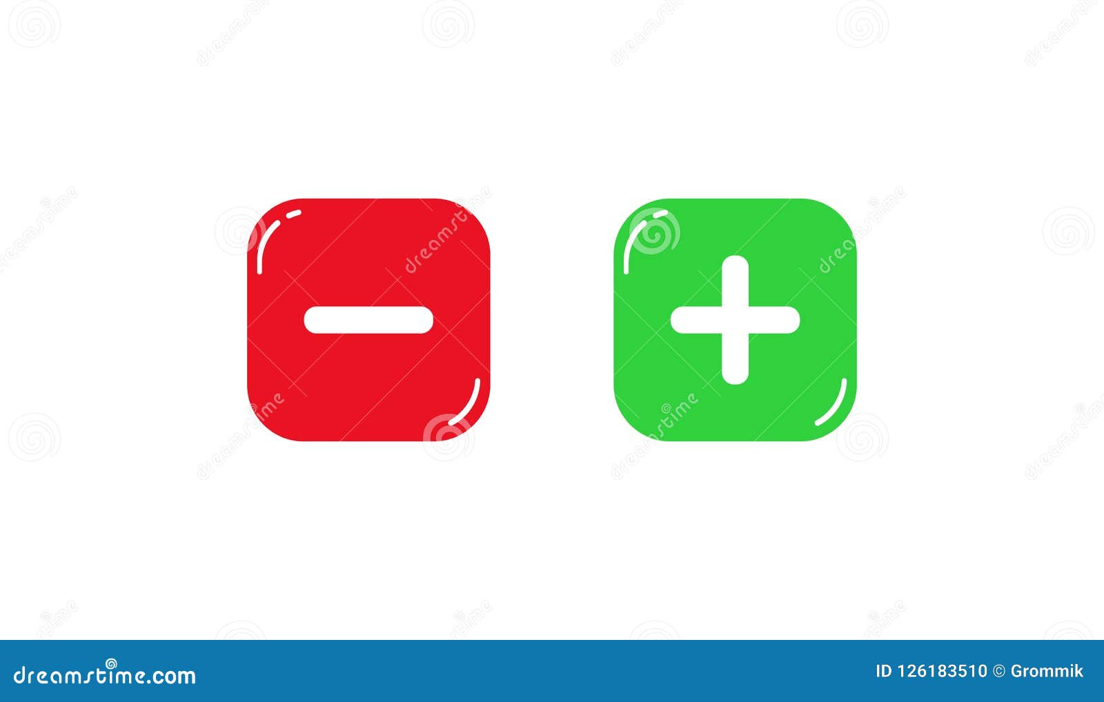 Red and Green Square Buttons with Plus and Minus Signs Stock ... Red and Green Square Buttons with Plus and Minus Signs Stock ...